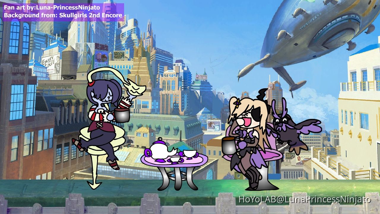 Fancy other worldy tea party on the roof Genshin Impact | HoYoLAB