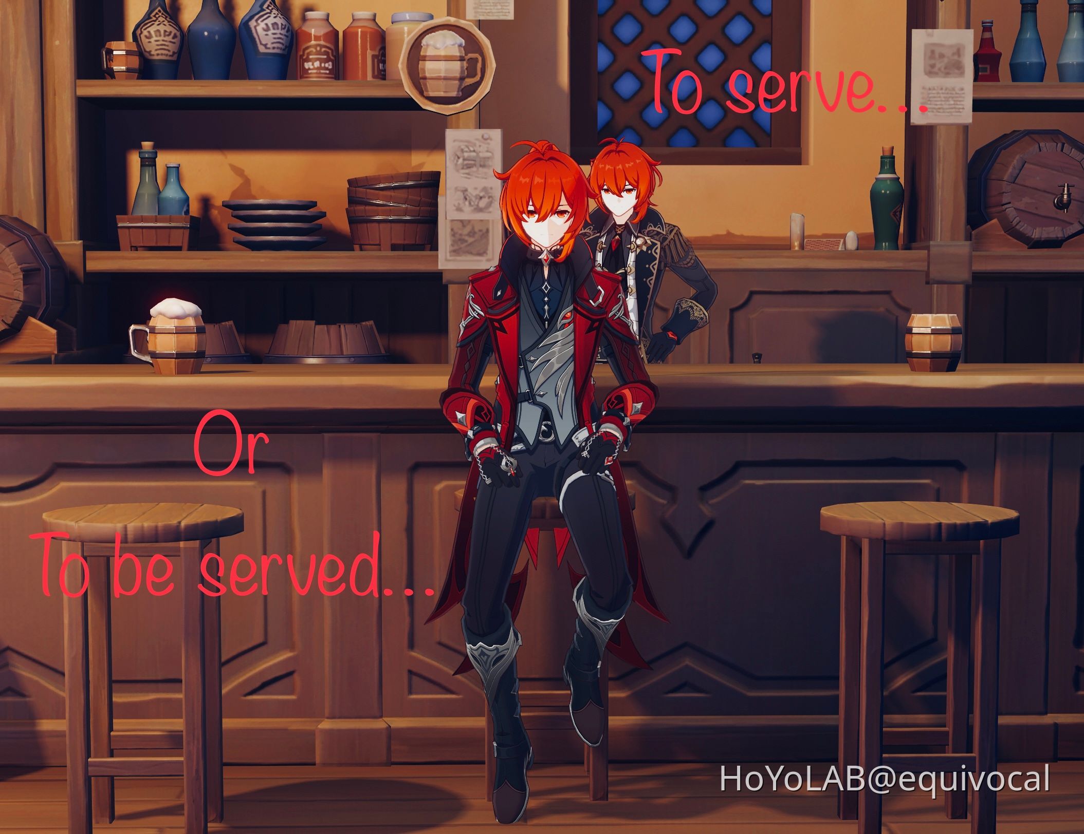 Diluc Drinks Doubles Genshin Impact | HoYoLAB