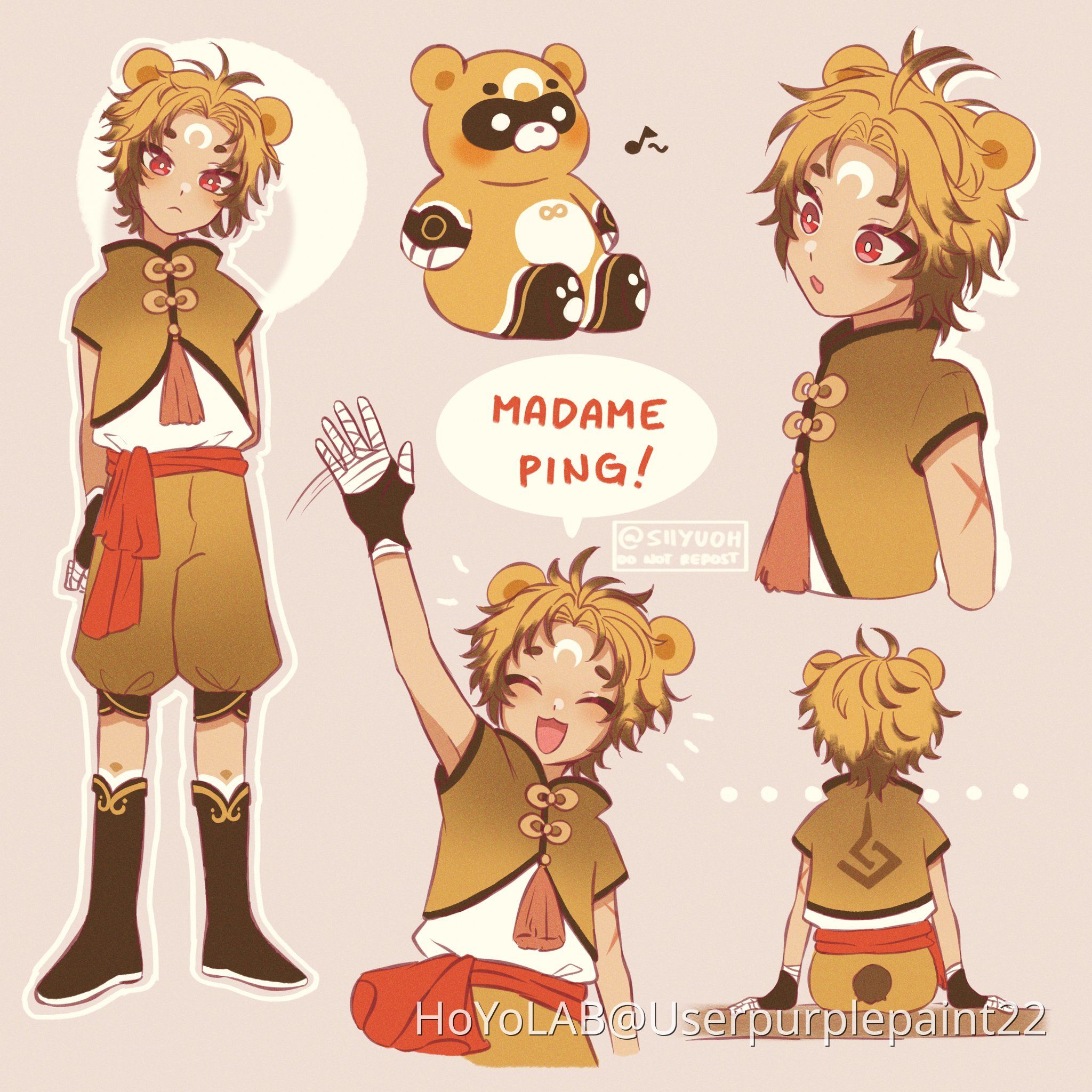 Guoba as human! (Art not mine) Genshin Impact | HoYoLAB