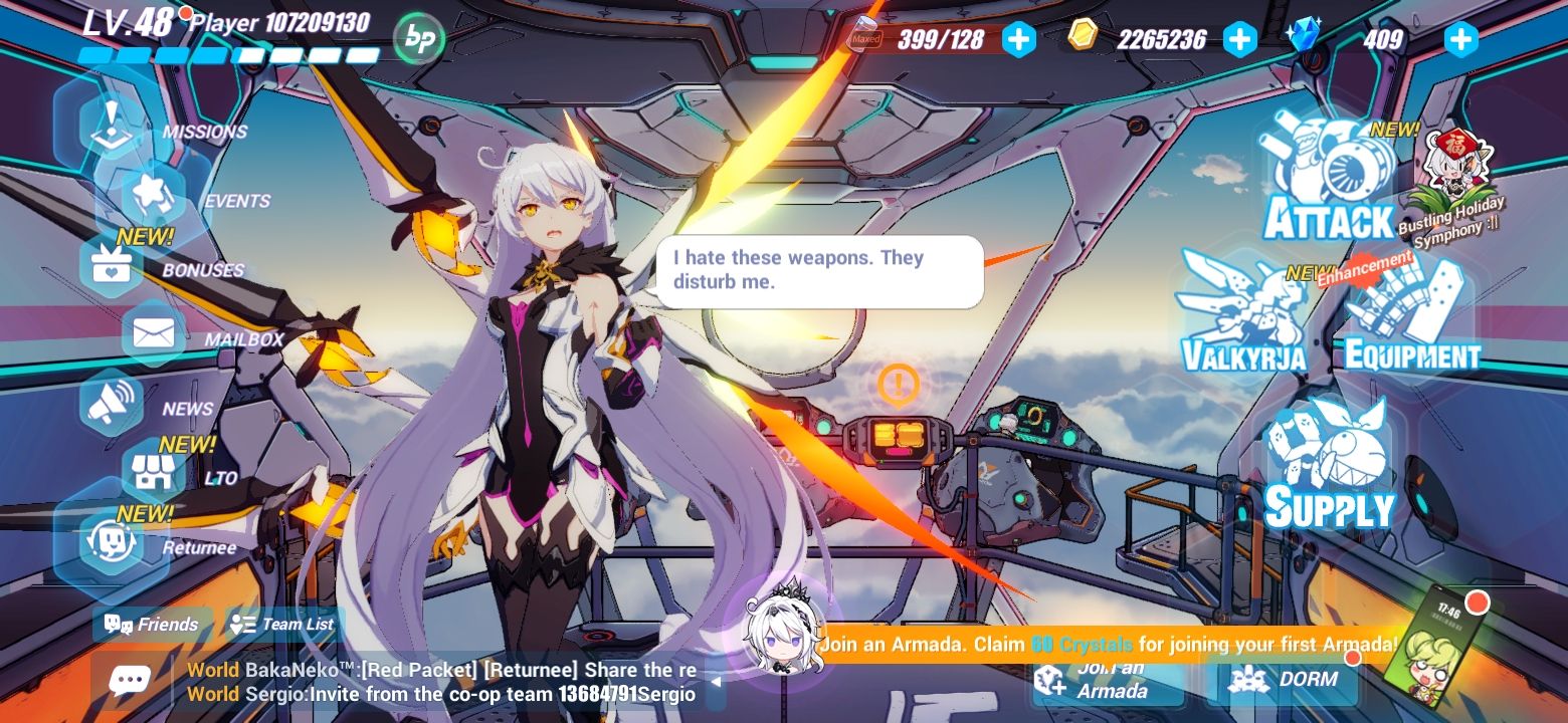 Hahaha she is angry just because the weapons aren't for her Honkai ...