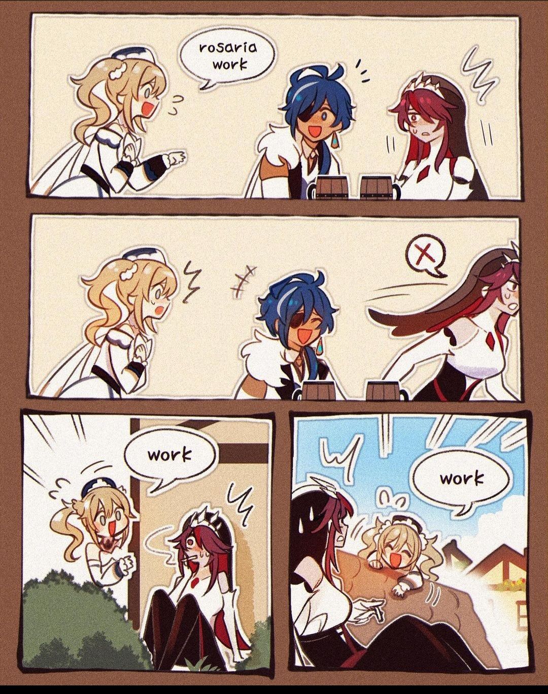 Rosaria x Barbara Meme Genshin Impact | HoYoLAB