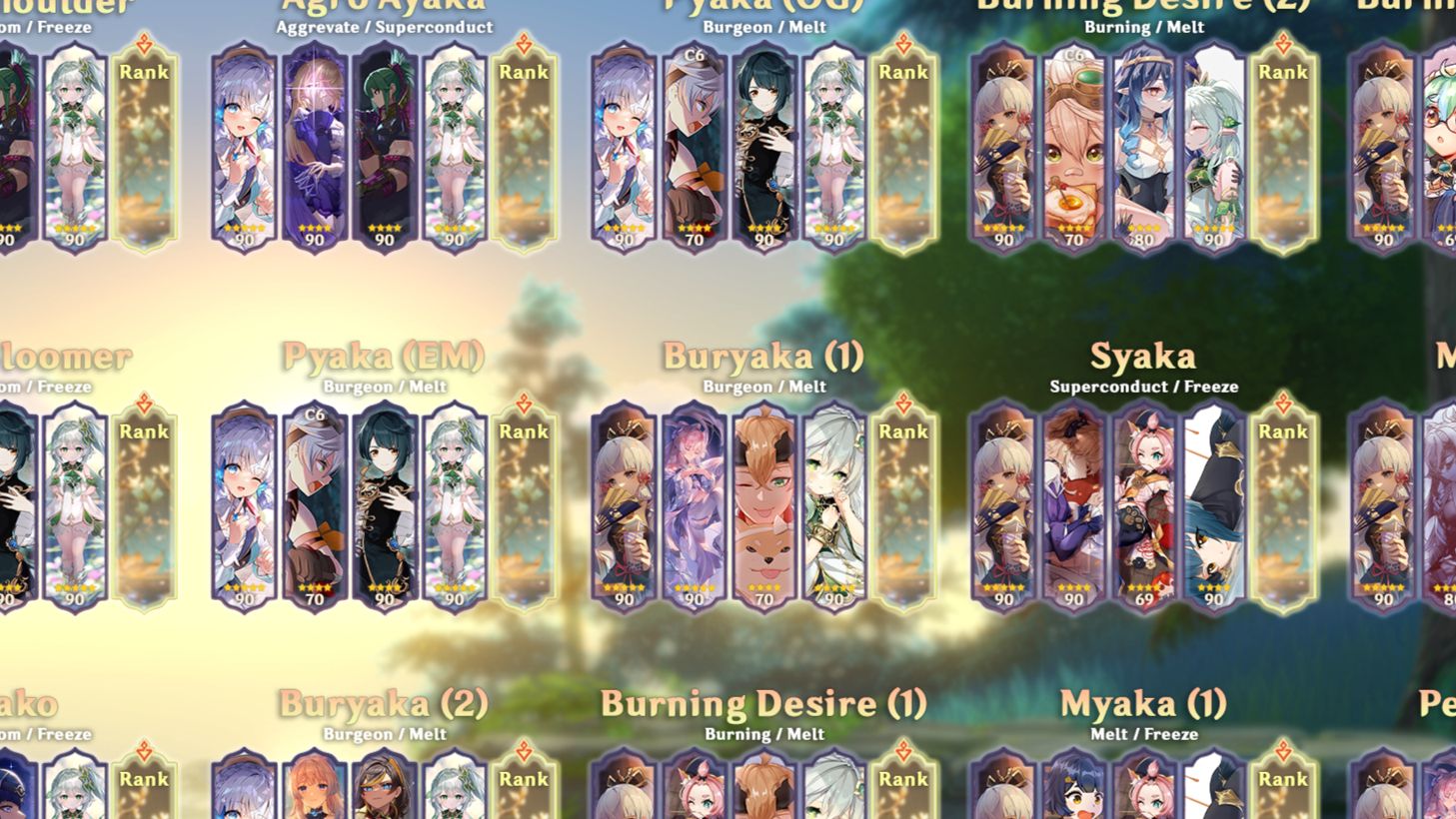 I Ranked 15 Cursed Ayaka Teams - (v3.5 Infographic Guide + Video ...