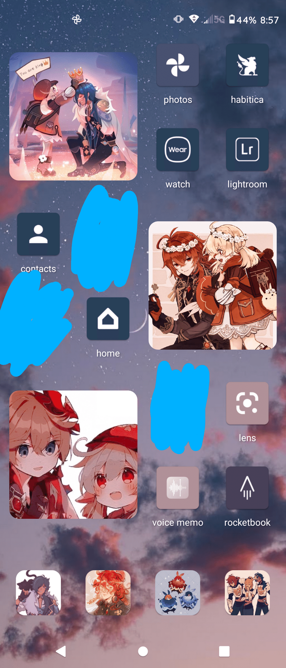 my new home screen layout