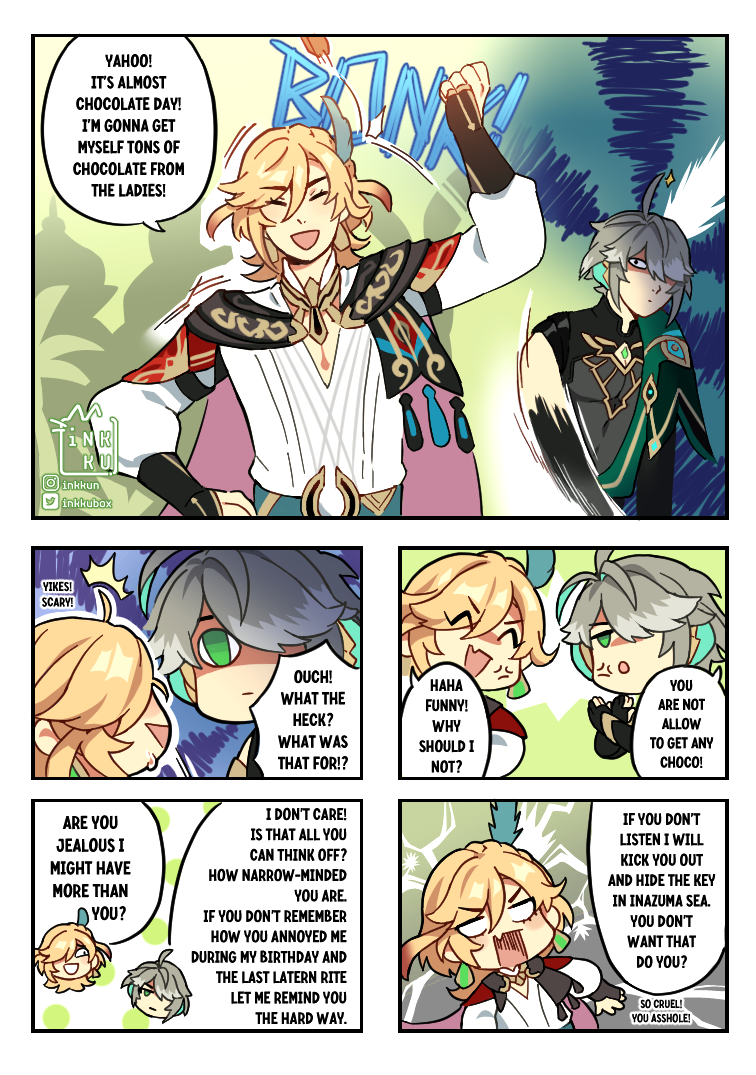 ️Yo~ I'm Inkku~ This is my first comic here~ Please enjoy ️ Genshin ...