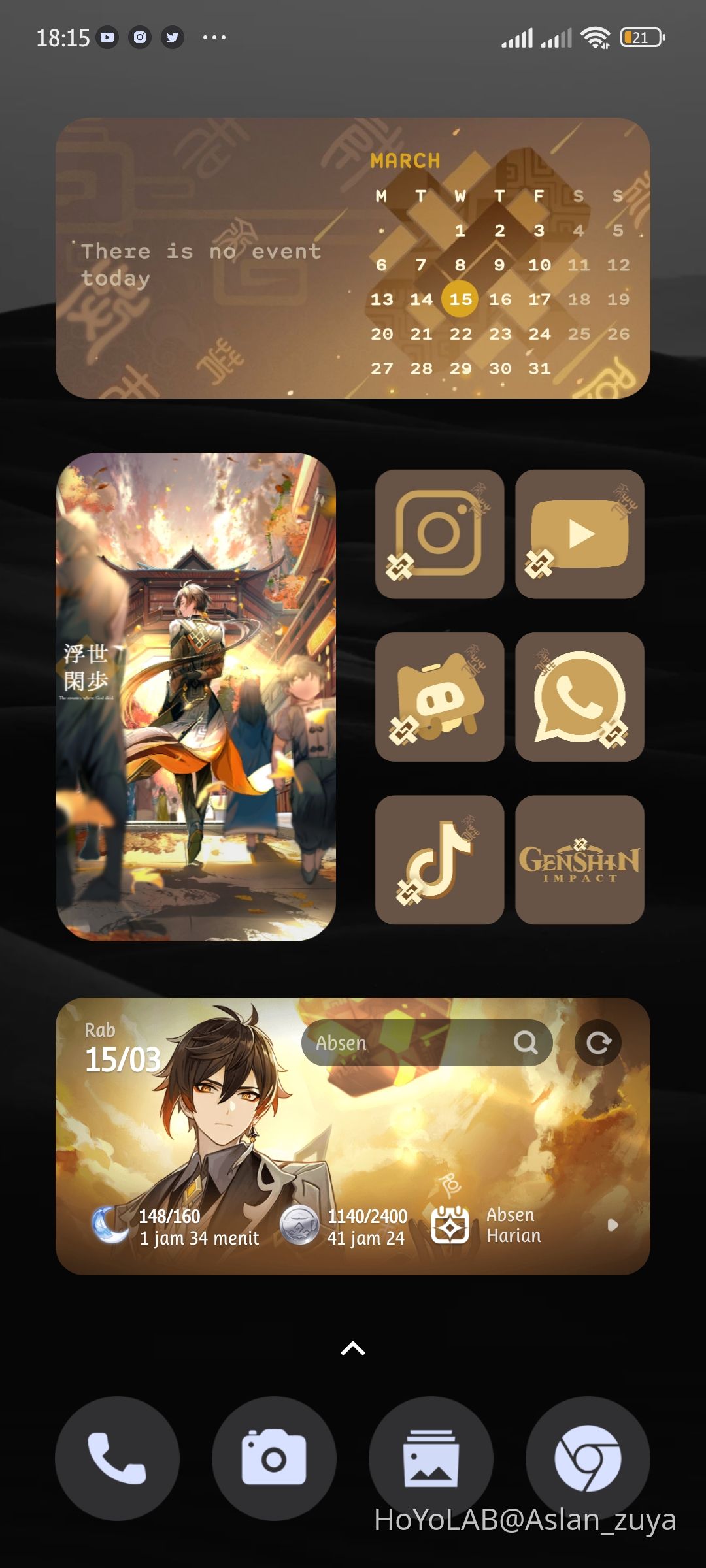 New Widget Tema babah Zongly Genshin Impact | HoYoLAB