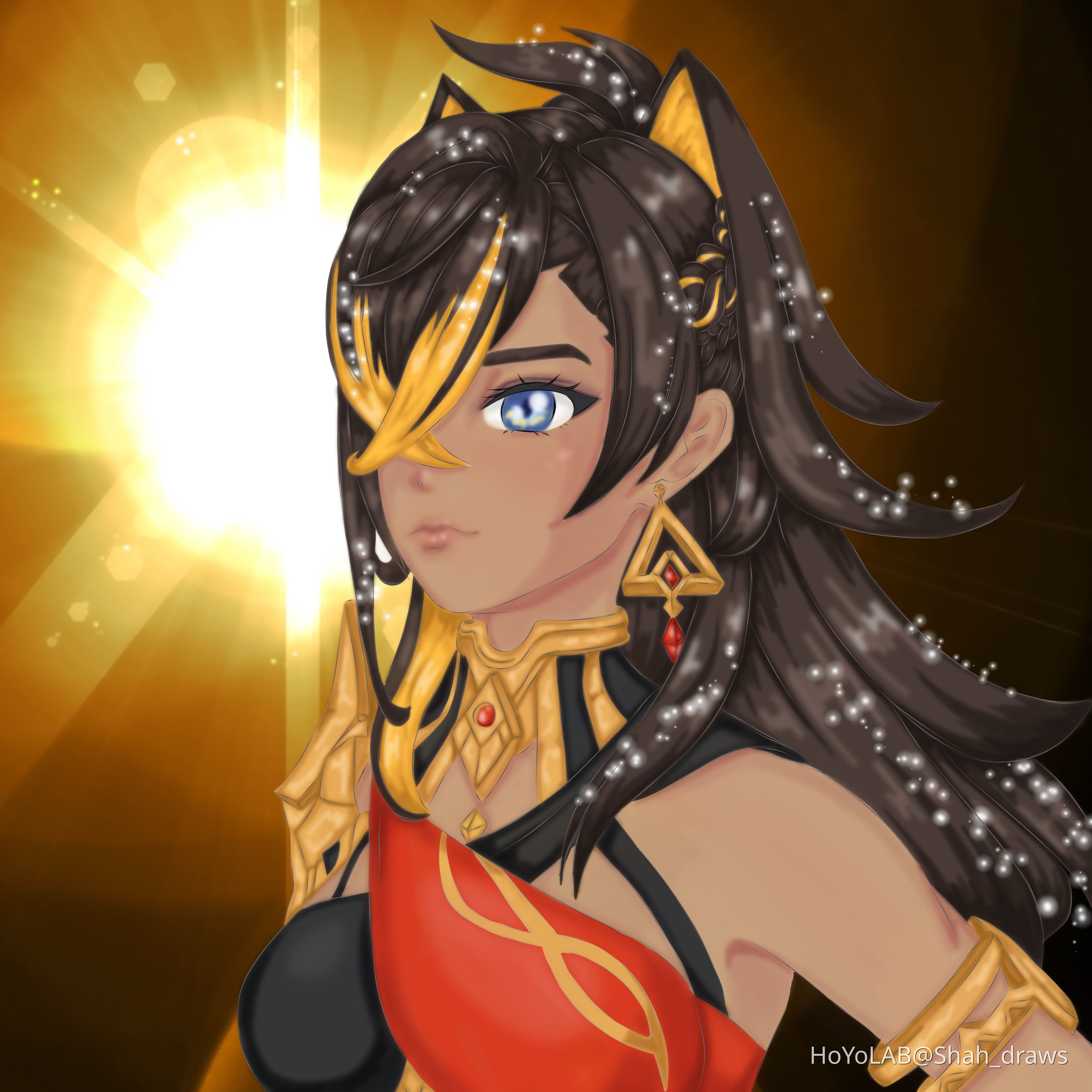 Dehya - portrait drawing Genshin Impact | HoYoLAB