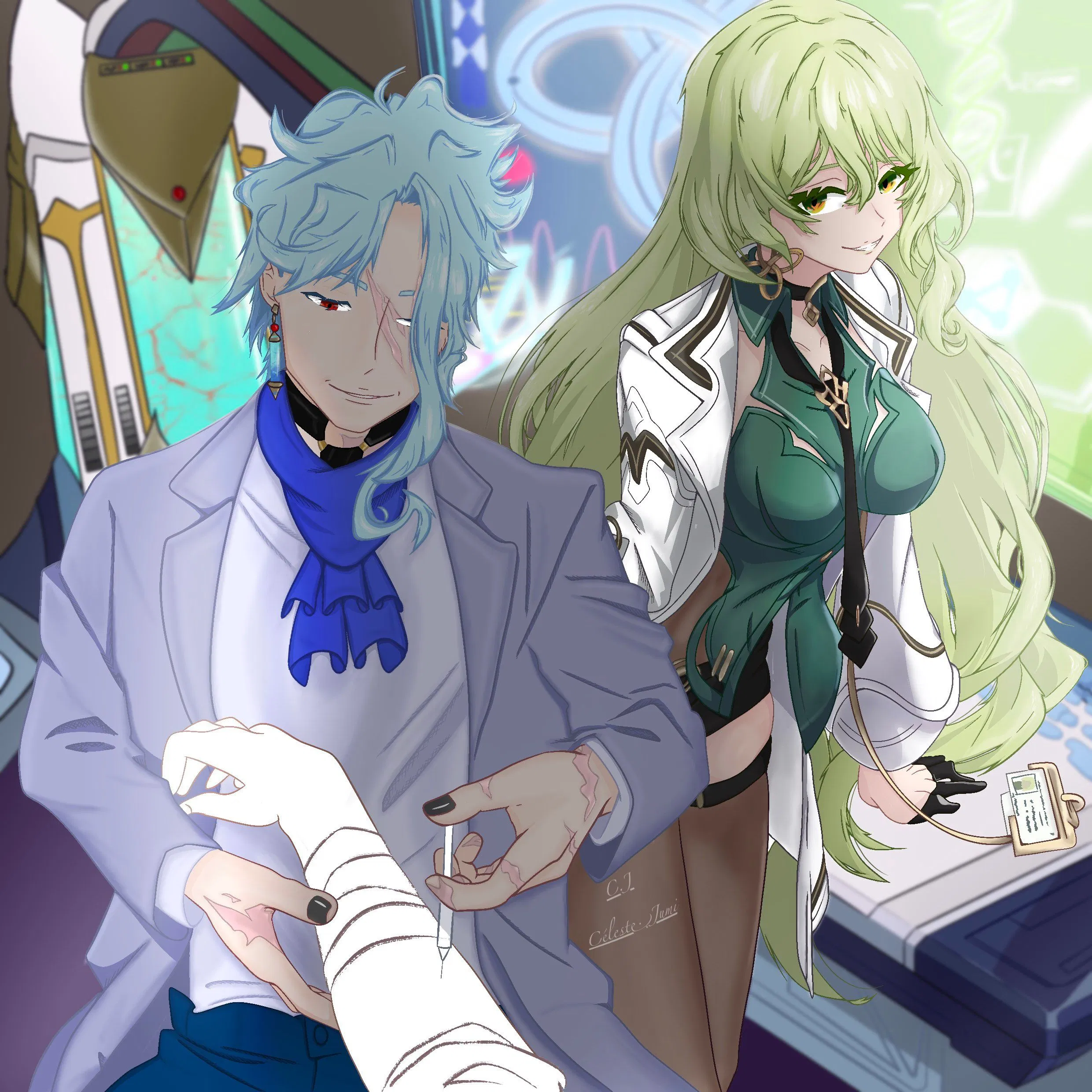 Mobius and Dottore Genshin Impact | HoYoLAB