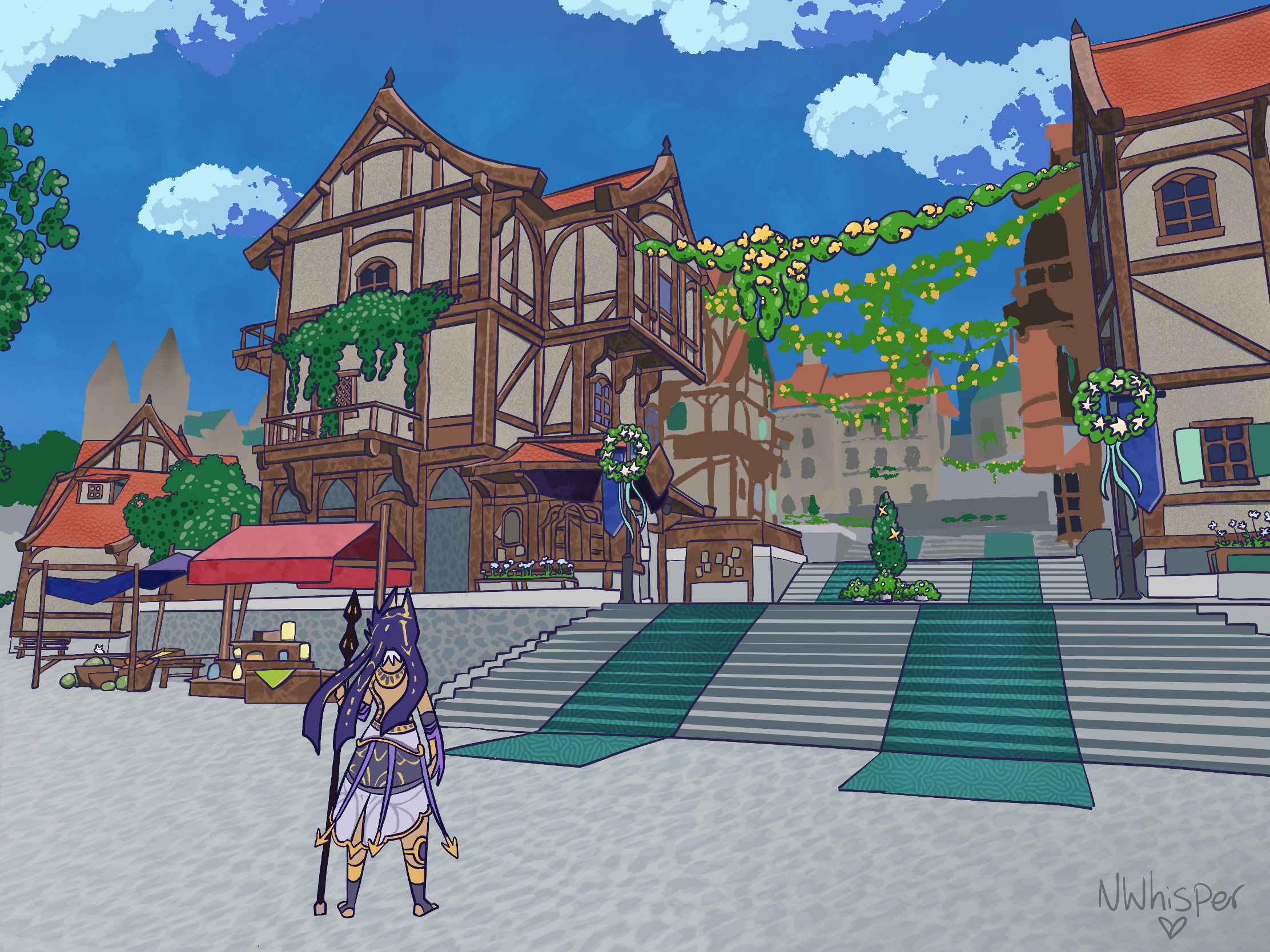Windblume snapshots 1 (background practice) Genshin Impact | HoYoLAB