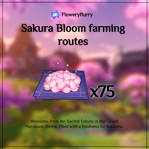 [Version 3.5] Sakura Bloom farming routes Genshin Impact | HoYoLAB