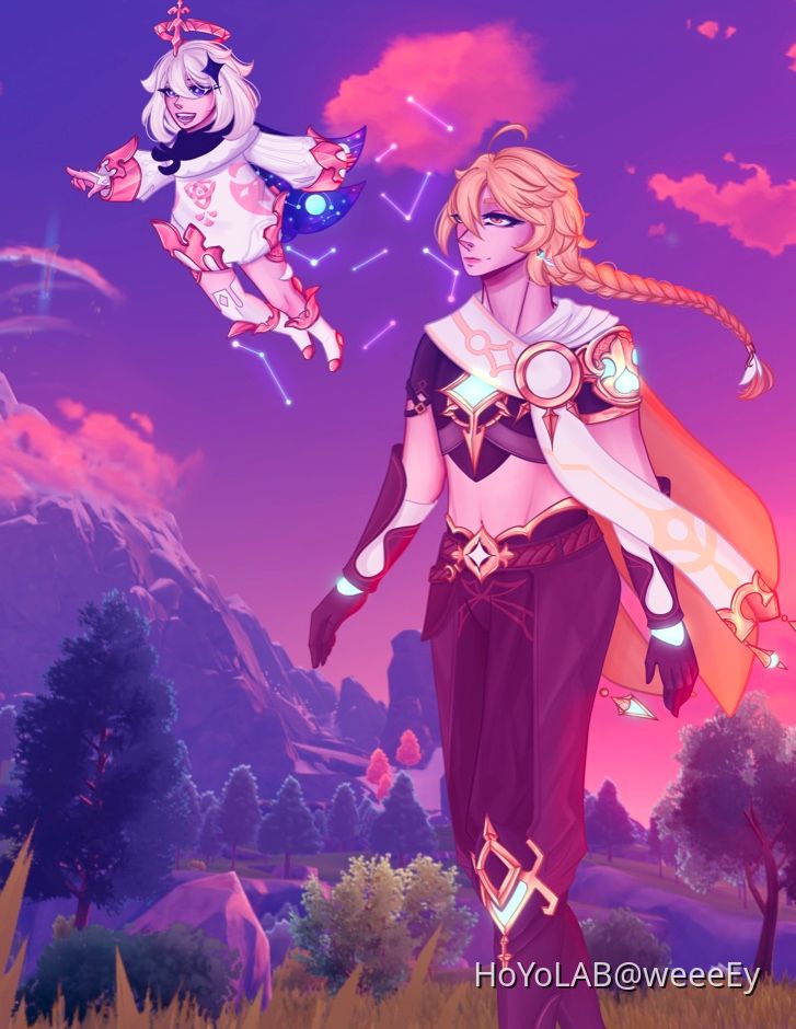 Aether and Paimon (: Genshin Impact | HoYoLAB