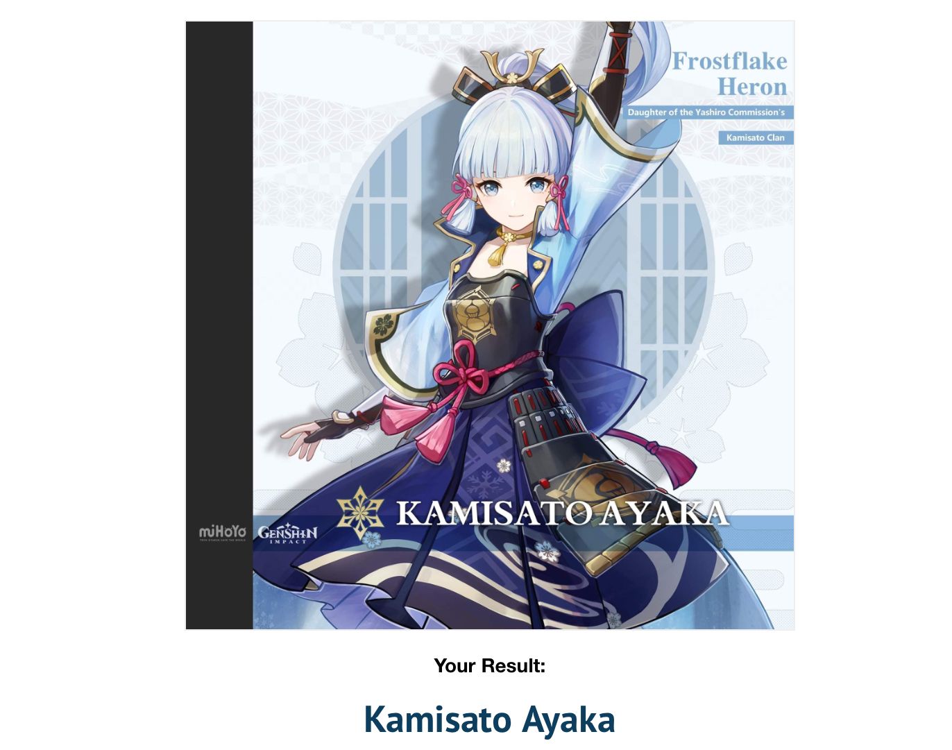 I just took a Kin test… Genshin Impact | HoYoLAB