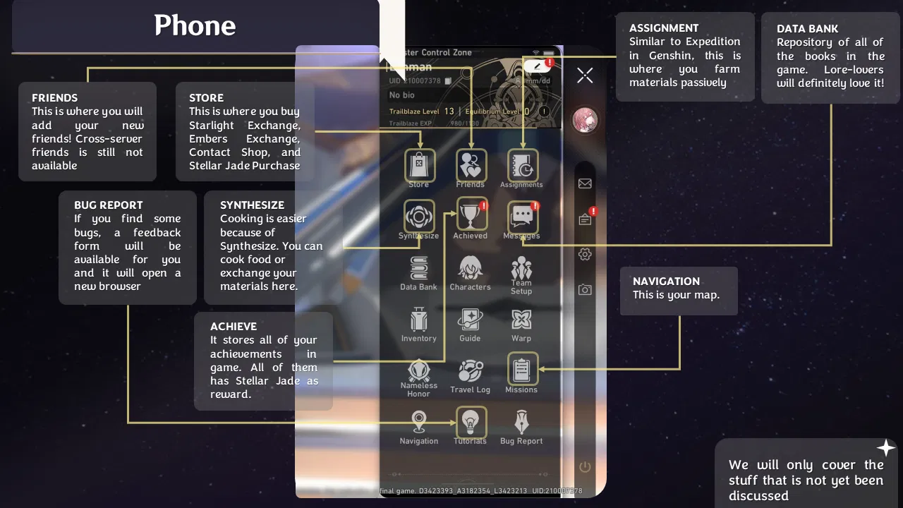 Beginner's Guide for Honkai: Star Rail Part 1 | User Interface Basics ...