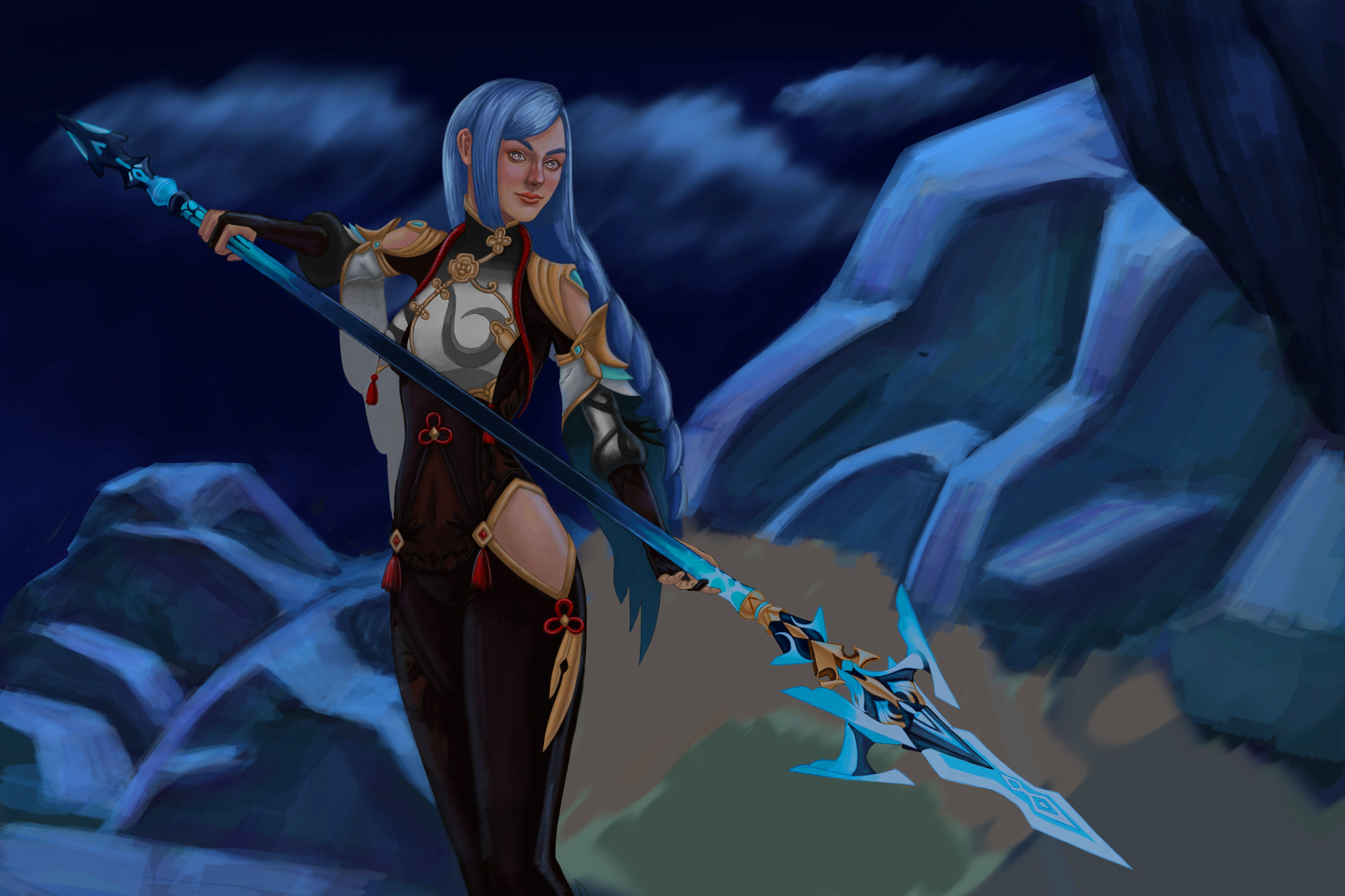 Shenhe fanart for contest Genshin Impact | HoYoLAB