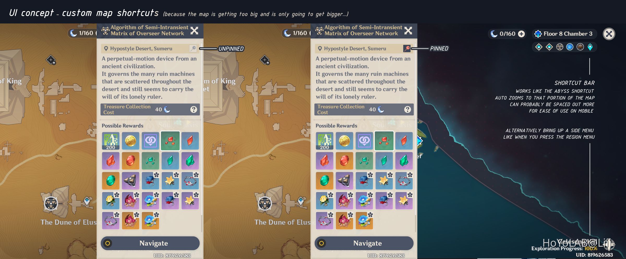 Custom Map Shortcuts (because the map is too big and will only get ...