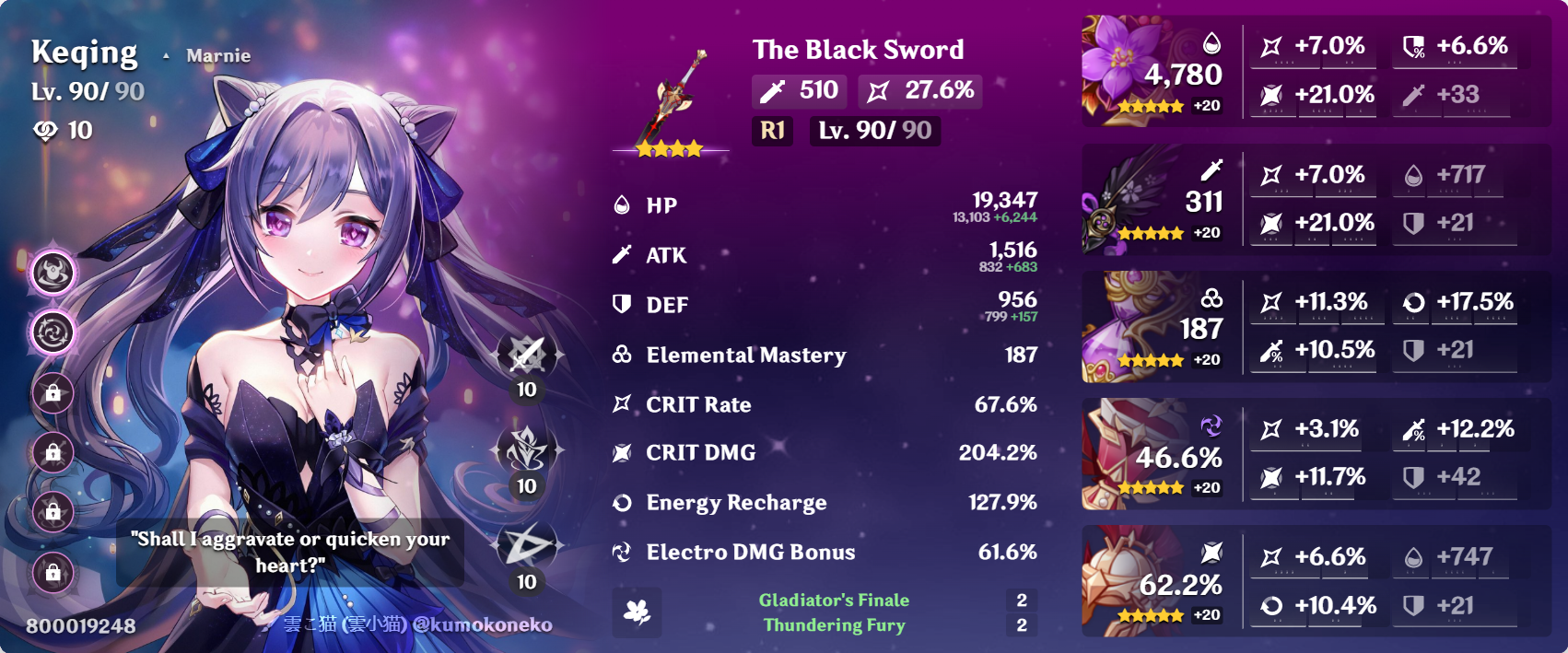 Character Build Showcase #2 - Keqing Genshin Impact | HoYoLAB