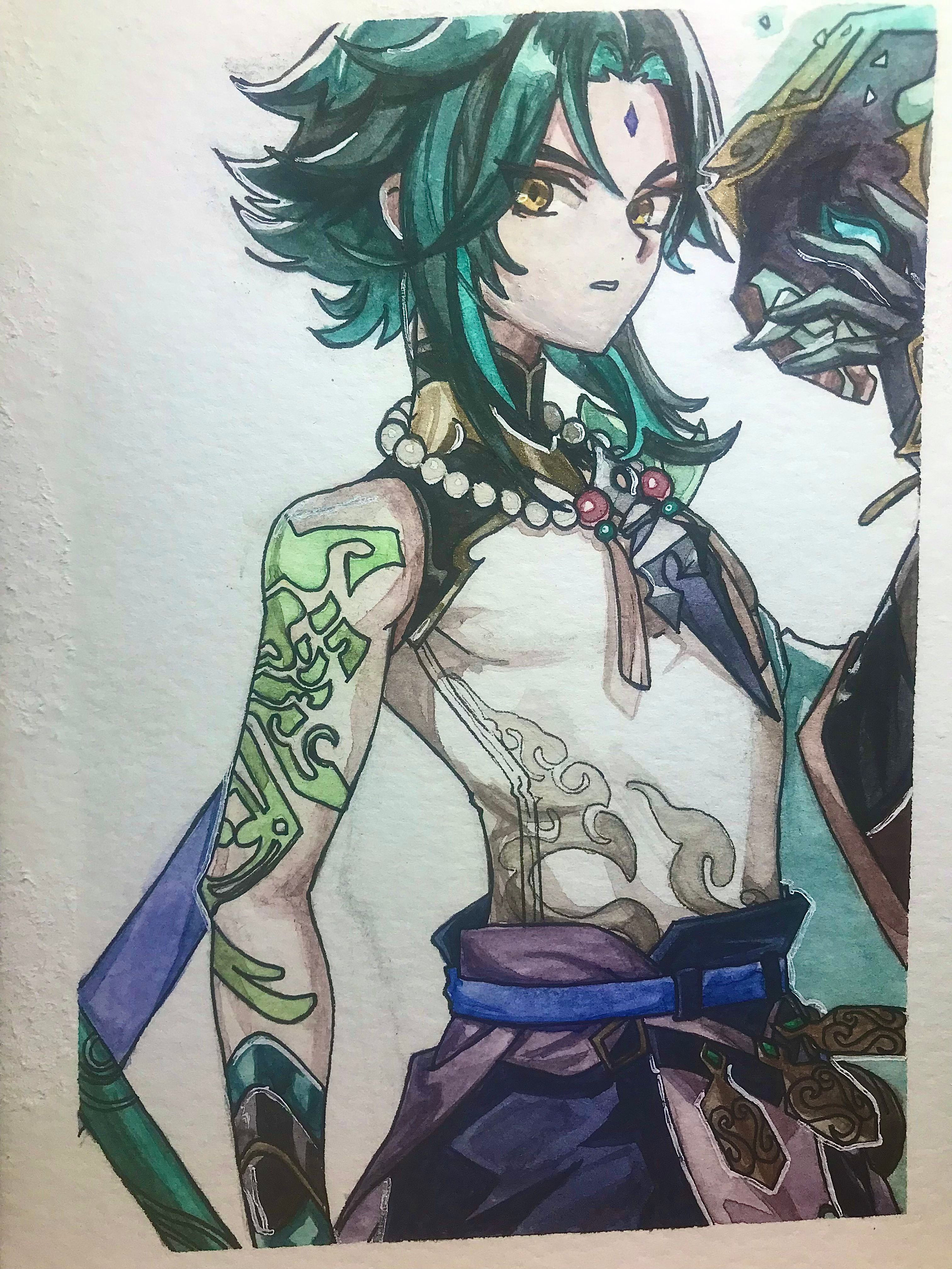 xiao watercolor Genshin Impact | HoYoLAB
