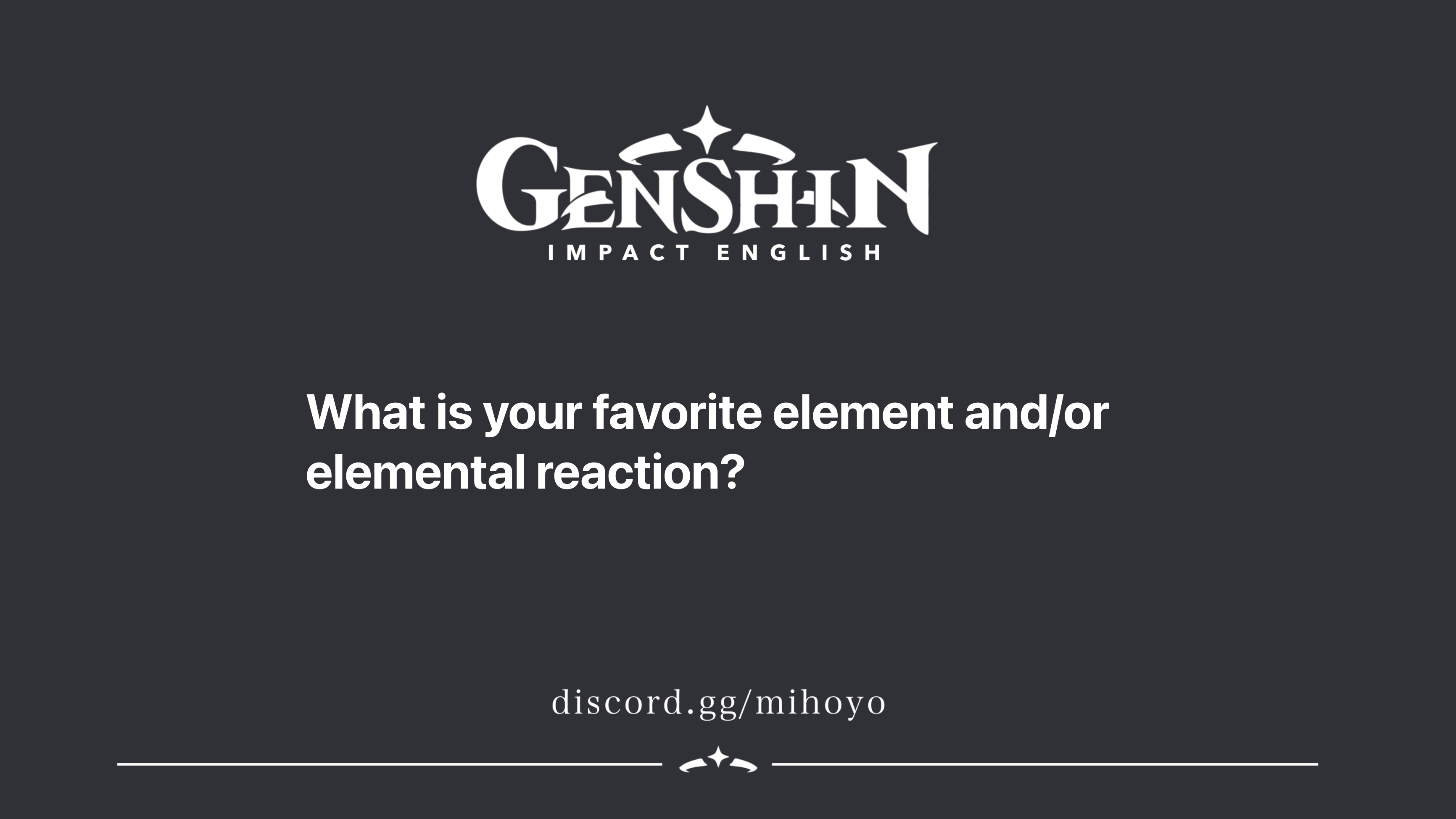 Favorite element and/or elementary reaction? Genshin Impact | HoYoLAB
