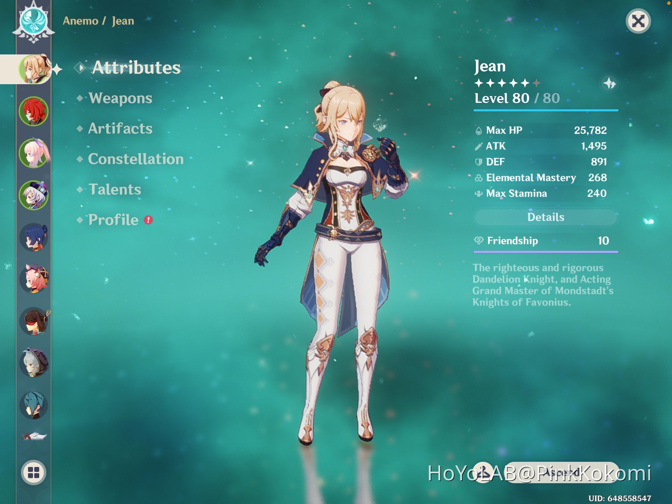 Jean build help Genshin Impact | HoYoLAB