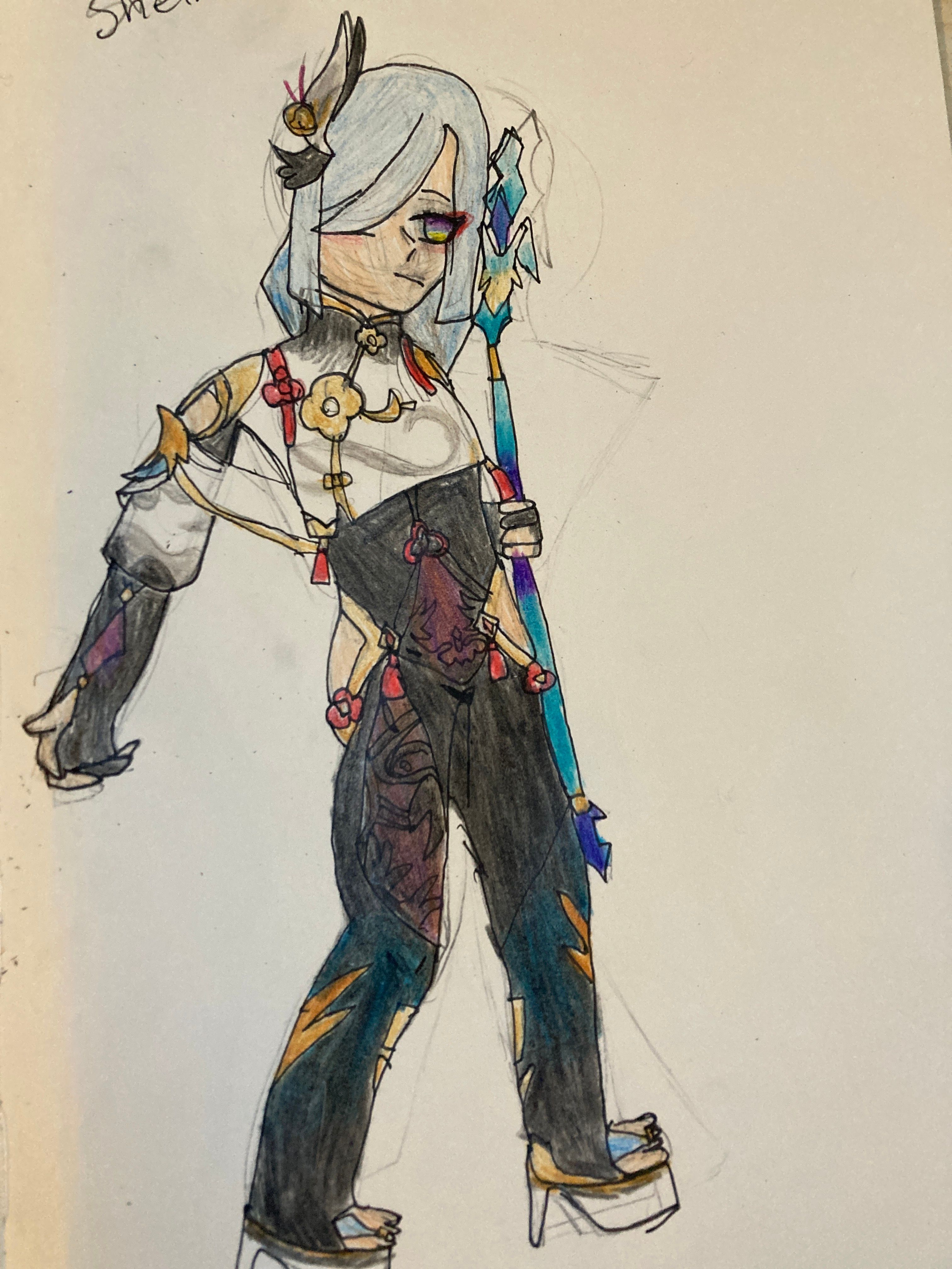 Shenhe drawing! ☆♡ ̈ Genshin Impact | HoYoLAB