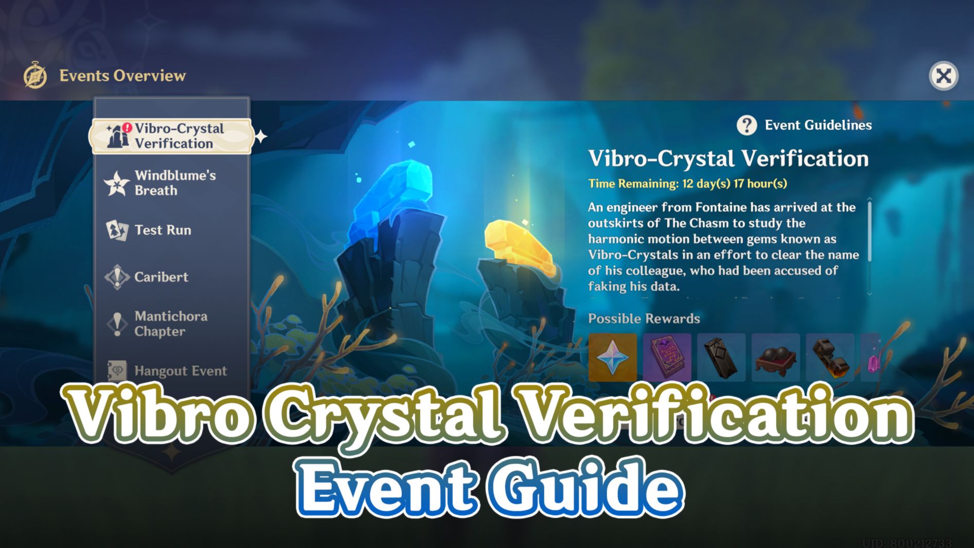 [V3.5] Vibro-Crystal Verification Event Guide | 420 Primogems | Day 6 ...