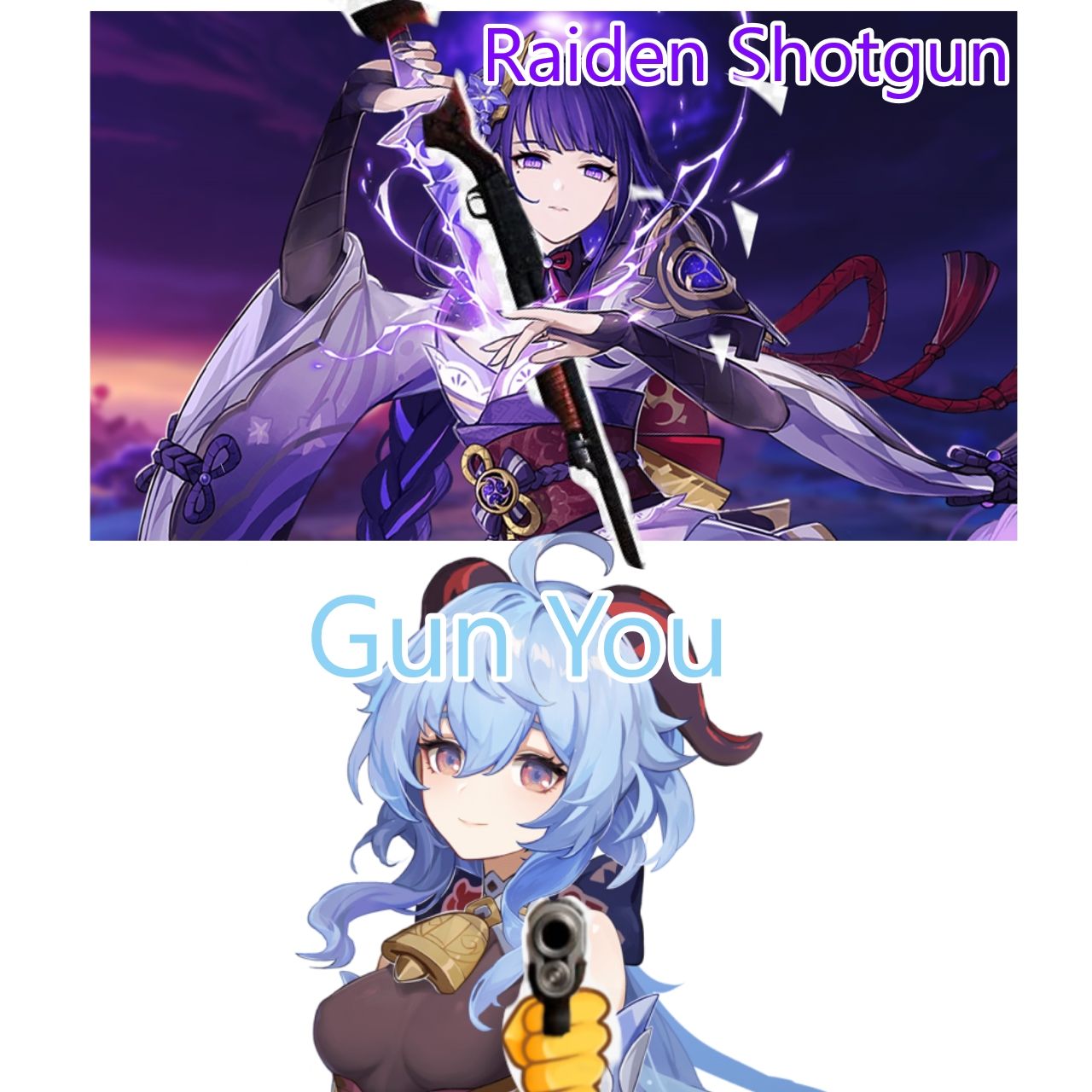 A meme that I made by myself (except of gun you) Genshin Impact | HoYoLAB