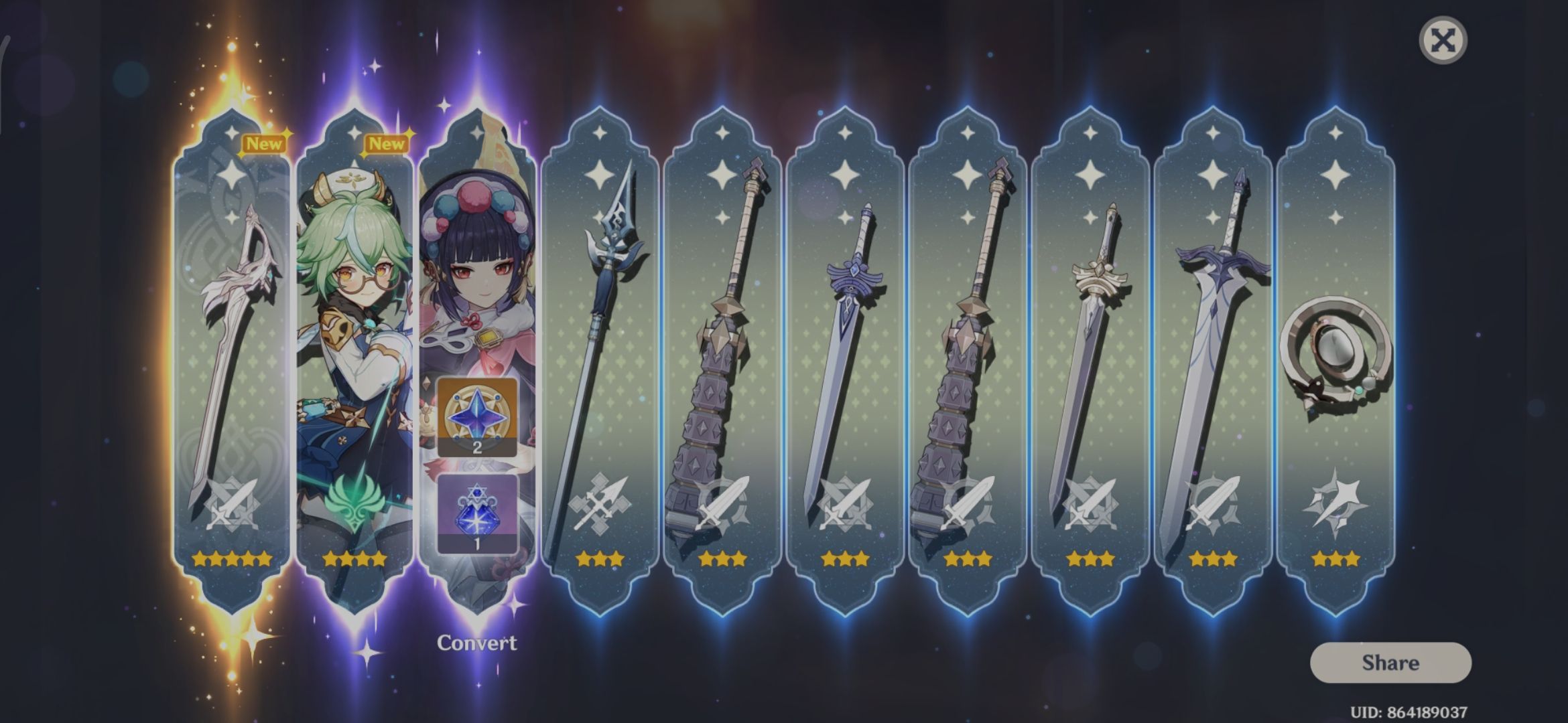 Finally my first 5star Weapon TT (Standard banner/80pity) Genshin ...
