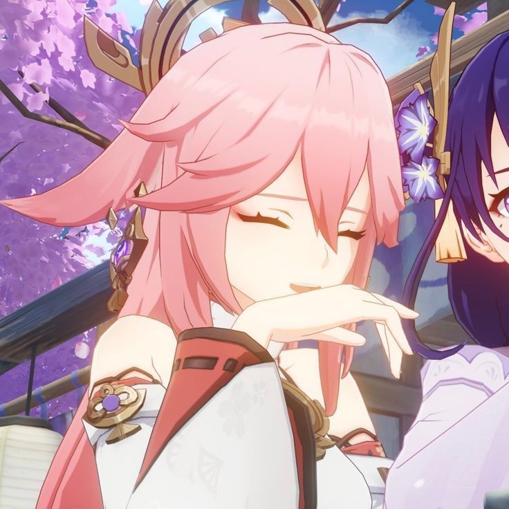 Miko and Ei Genshin Impact | HoYoLAB
