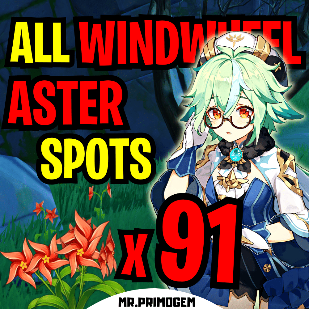 All 83 Windwheel Aster - Collection Guide [Version 3.5] Genshin Impact ...
