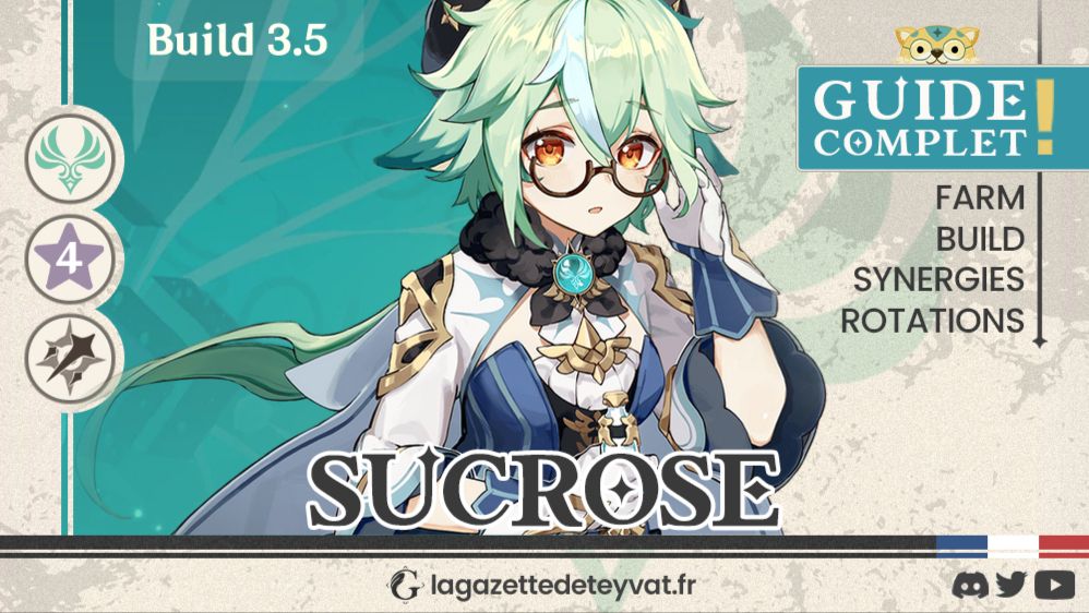 [Guides pour la version 3.5] Sucrose ― Farm, build, synergies, rotations Genshin Impact | HoYoLAB
