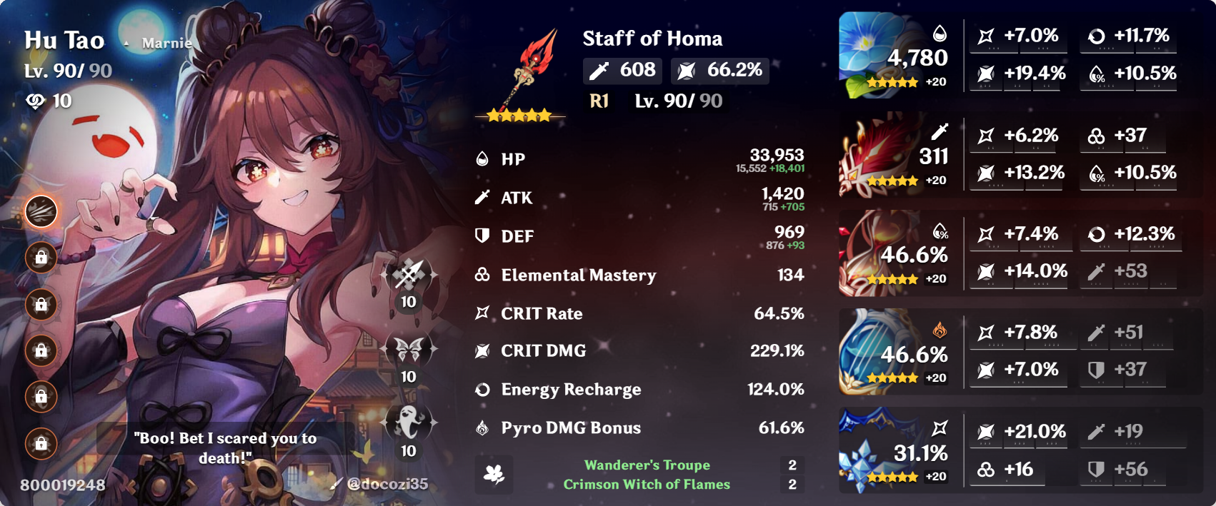 Character Build Showcase #3 - Hu Tao Genshin Impact | HoYoLAB