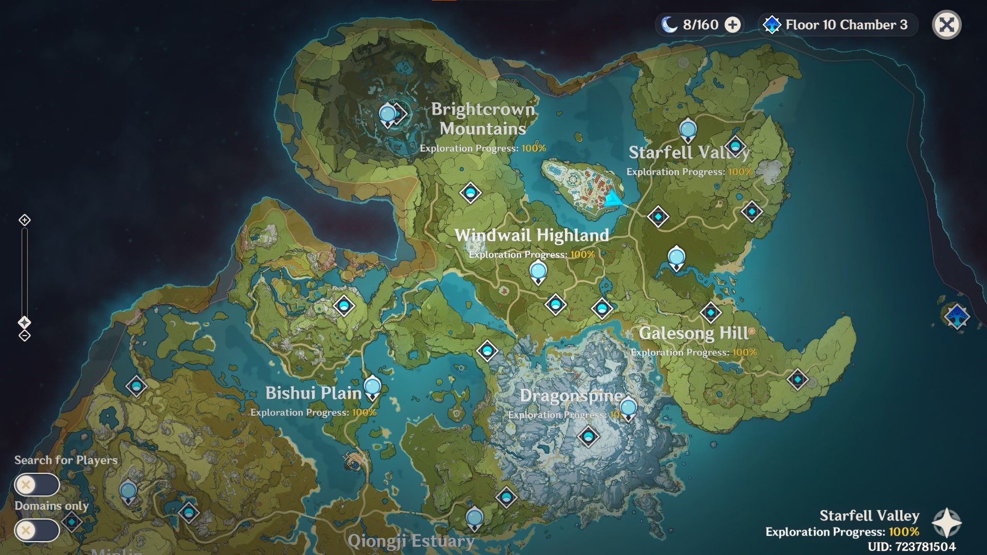 My updated max counts in every region Genshin Impact | HoYoLAB