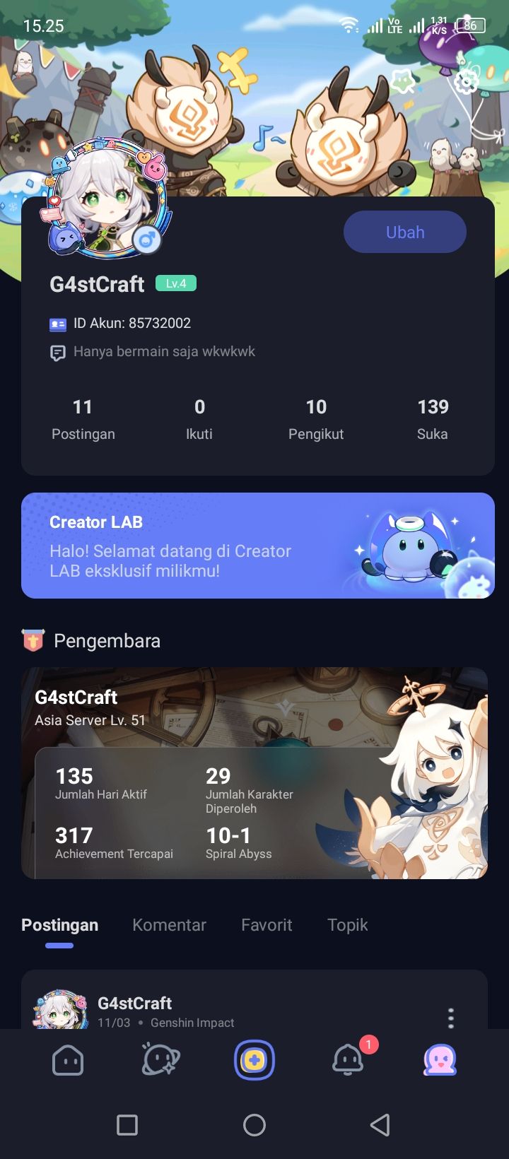 UID SEGINI SEPUH KAH Genshin Impact | HoYoLAB