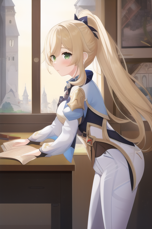 Jean at home office Genshin Impact | HoYoLAB