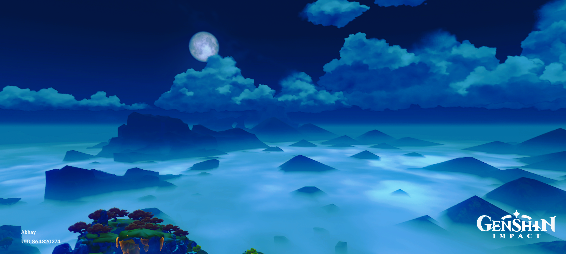 Night sky above clouds Genshin Impact | HoYoLAB
