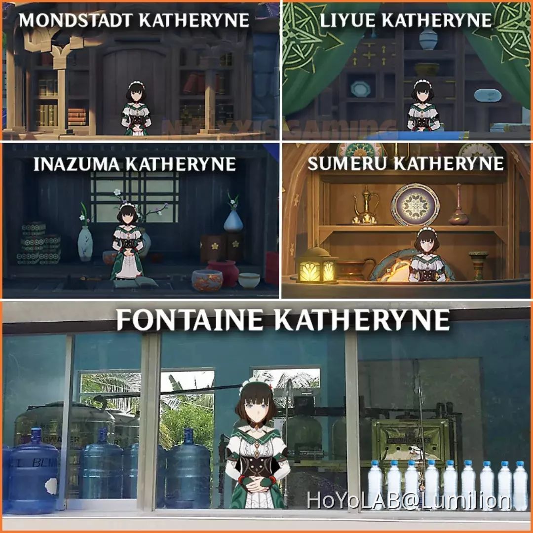 Katheryne in every region Genshin Impact | HoYoLAB