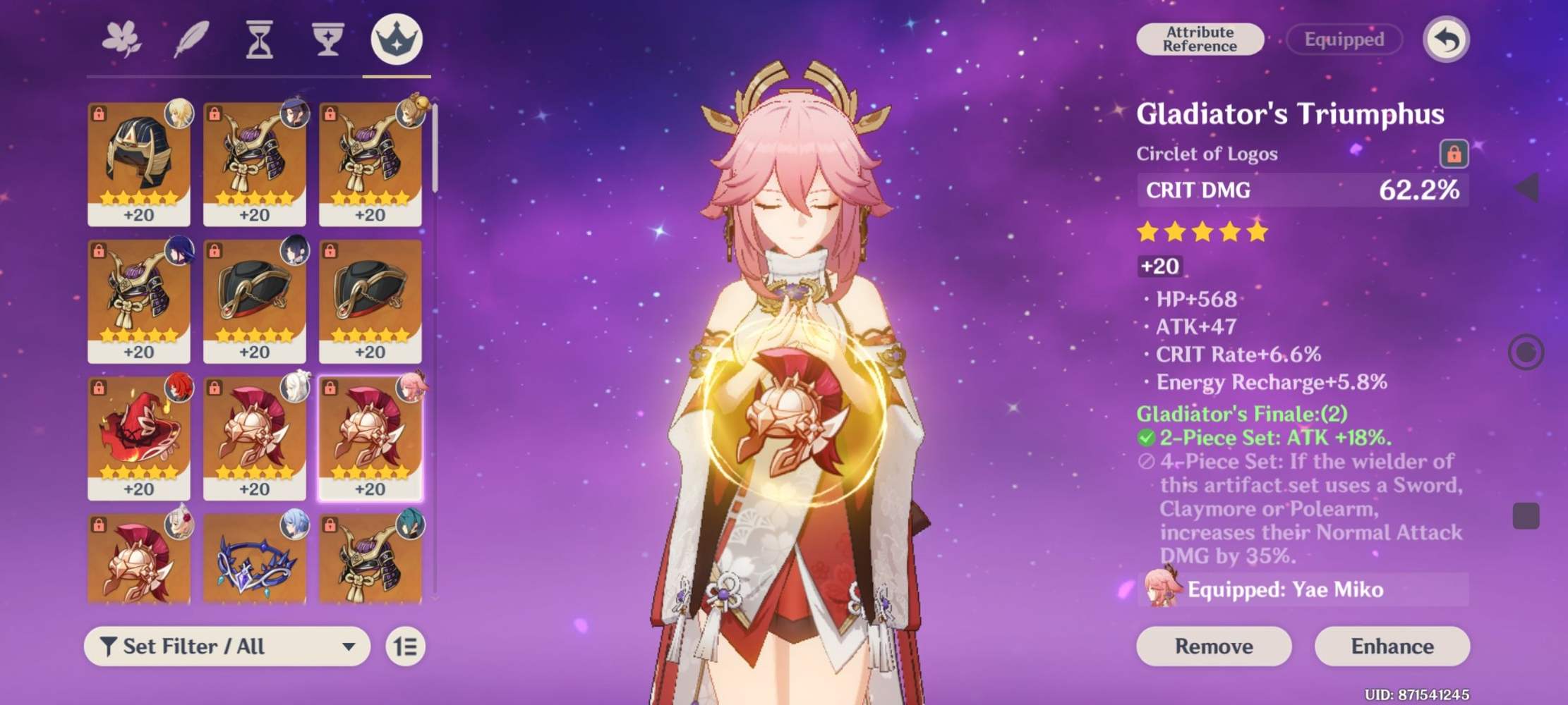 My Yae miko build Genshin Impact | HoYoLAB