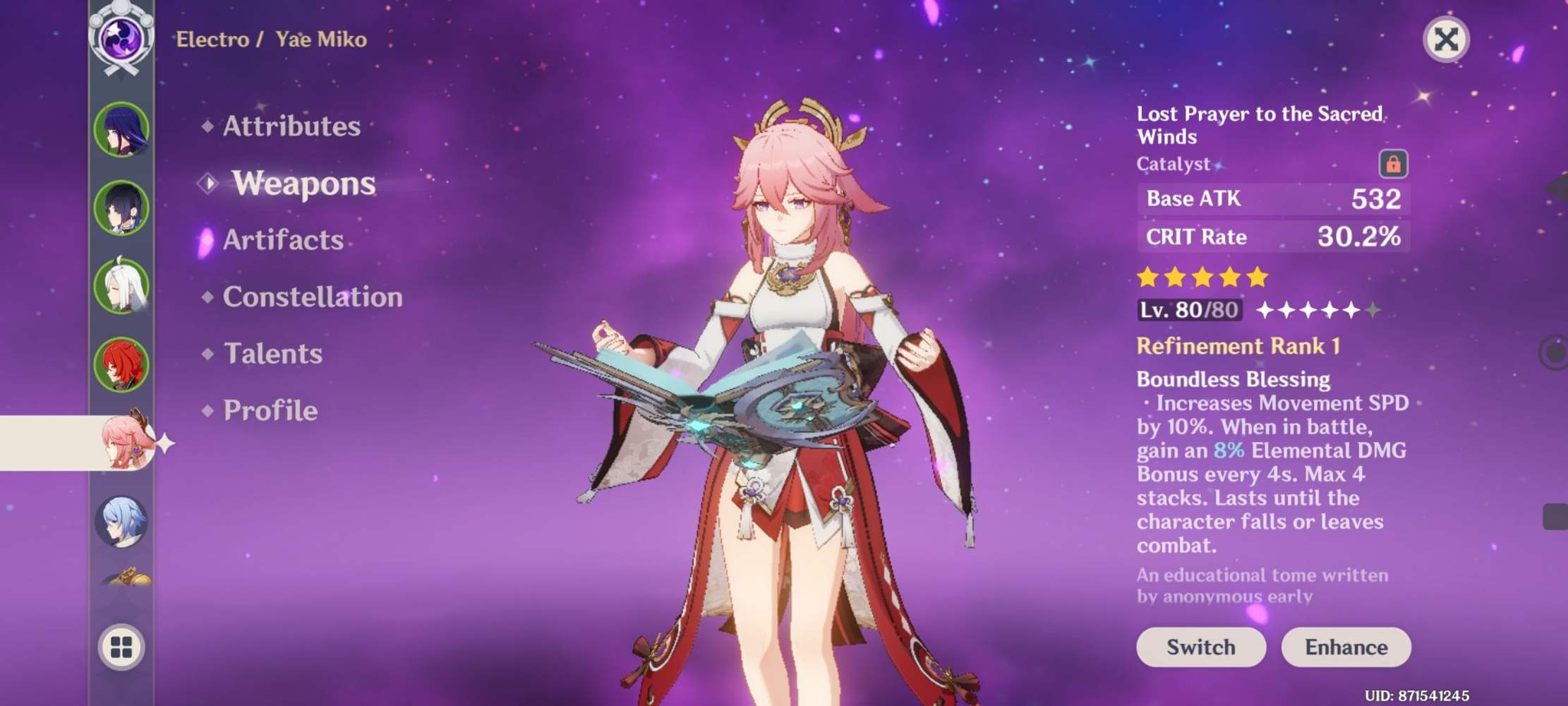 My Yae miko build Genshin Impact | HoYoLAB