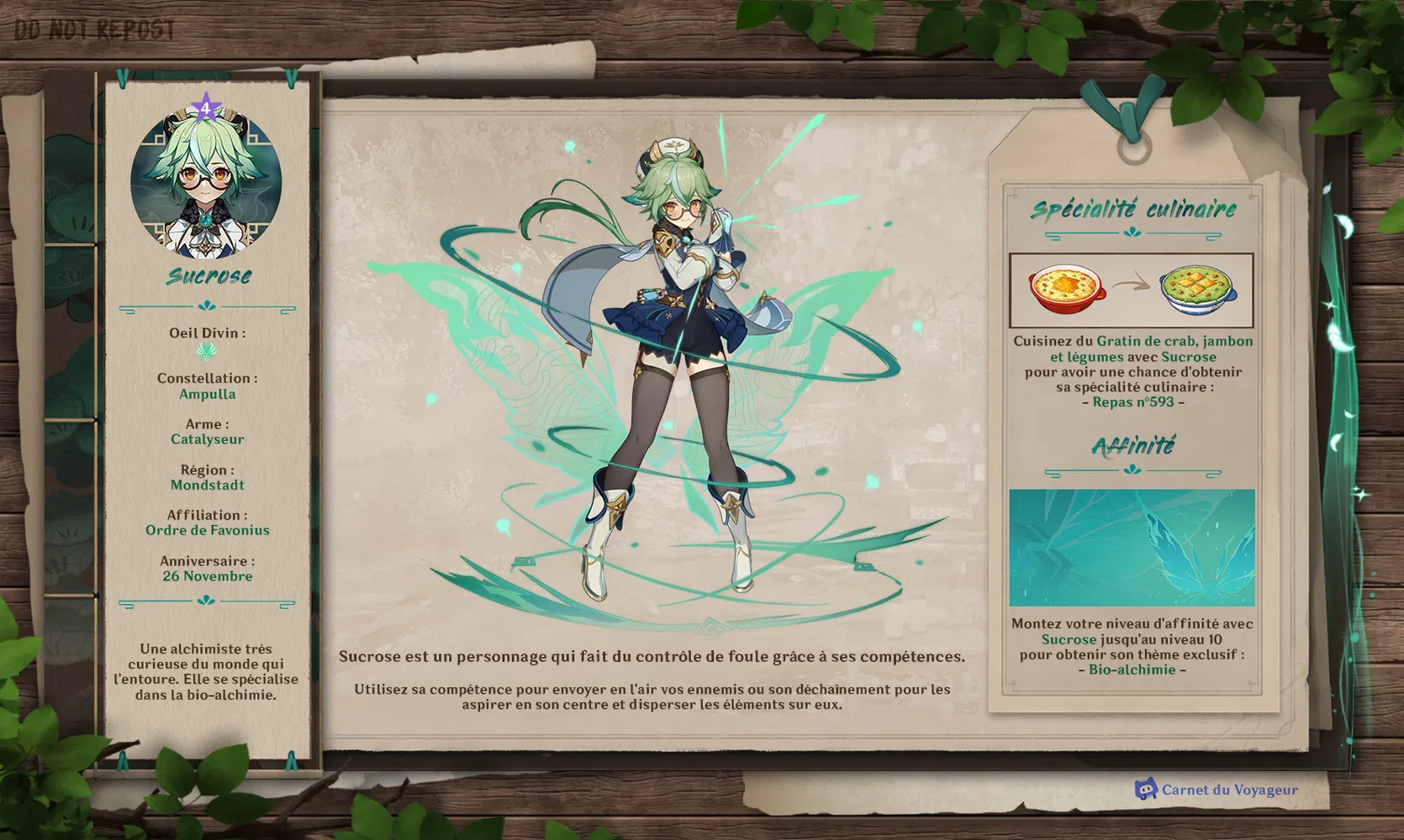 [Version 3.5] Sucrose | Guide complet : Support Anémo Genshin Impact ...