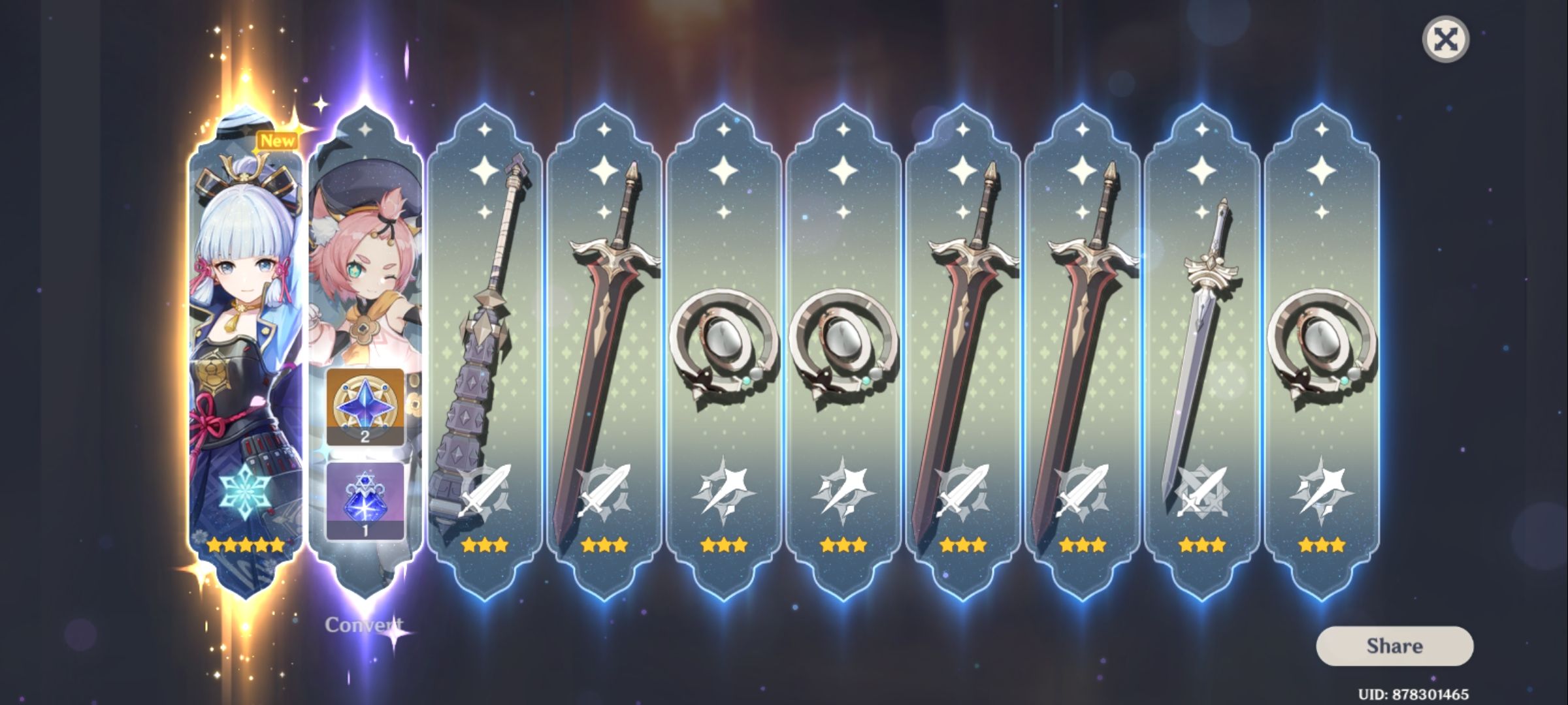 My pull results: Genshin Impact | HoYoLAB