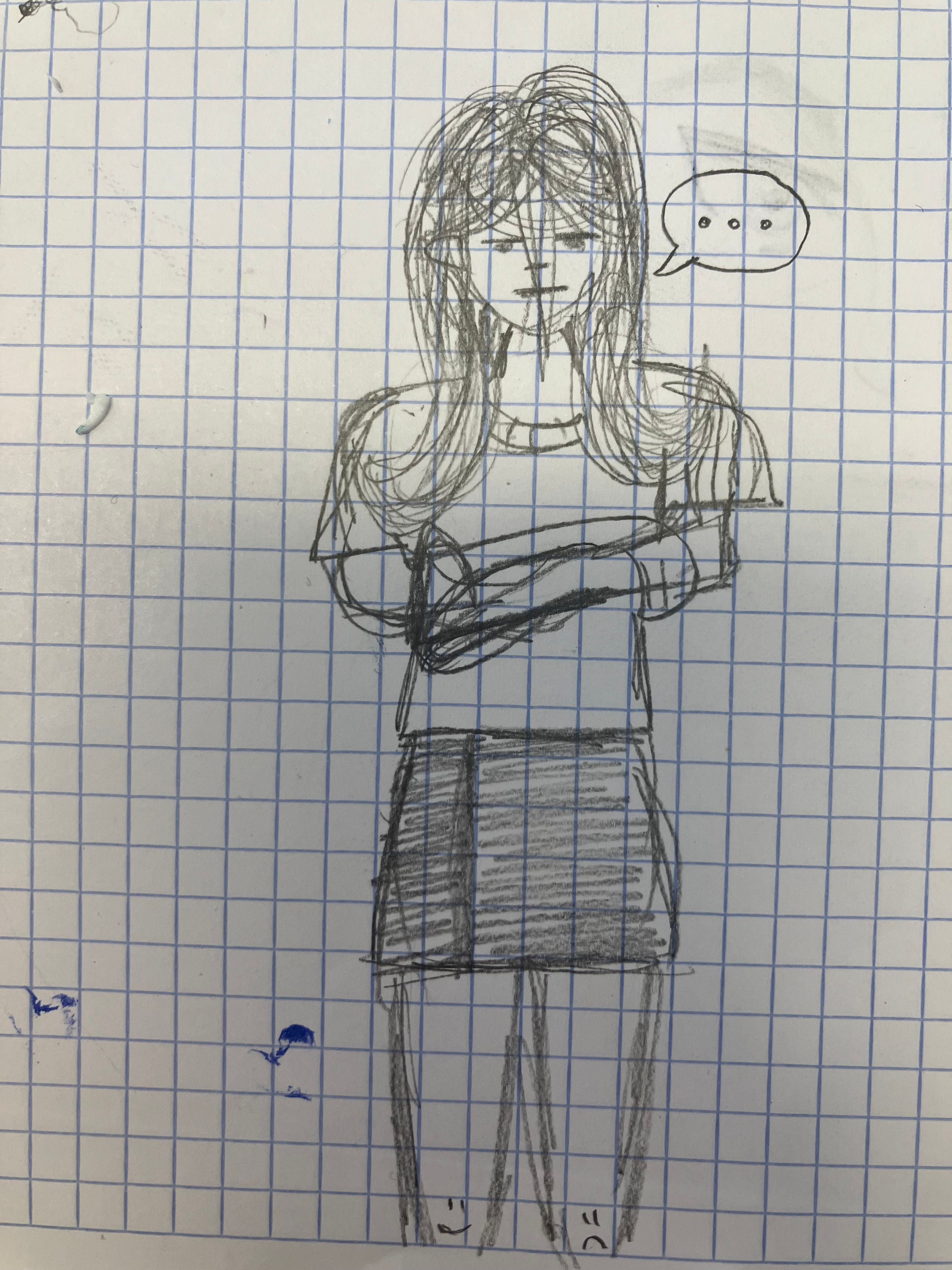 Messy drawing of myself | HoYoLAB