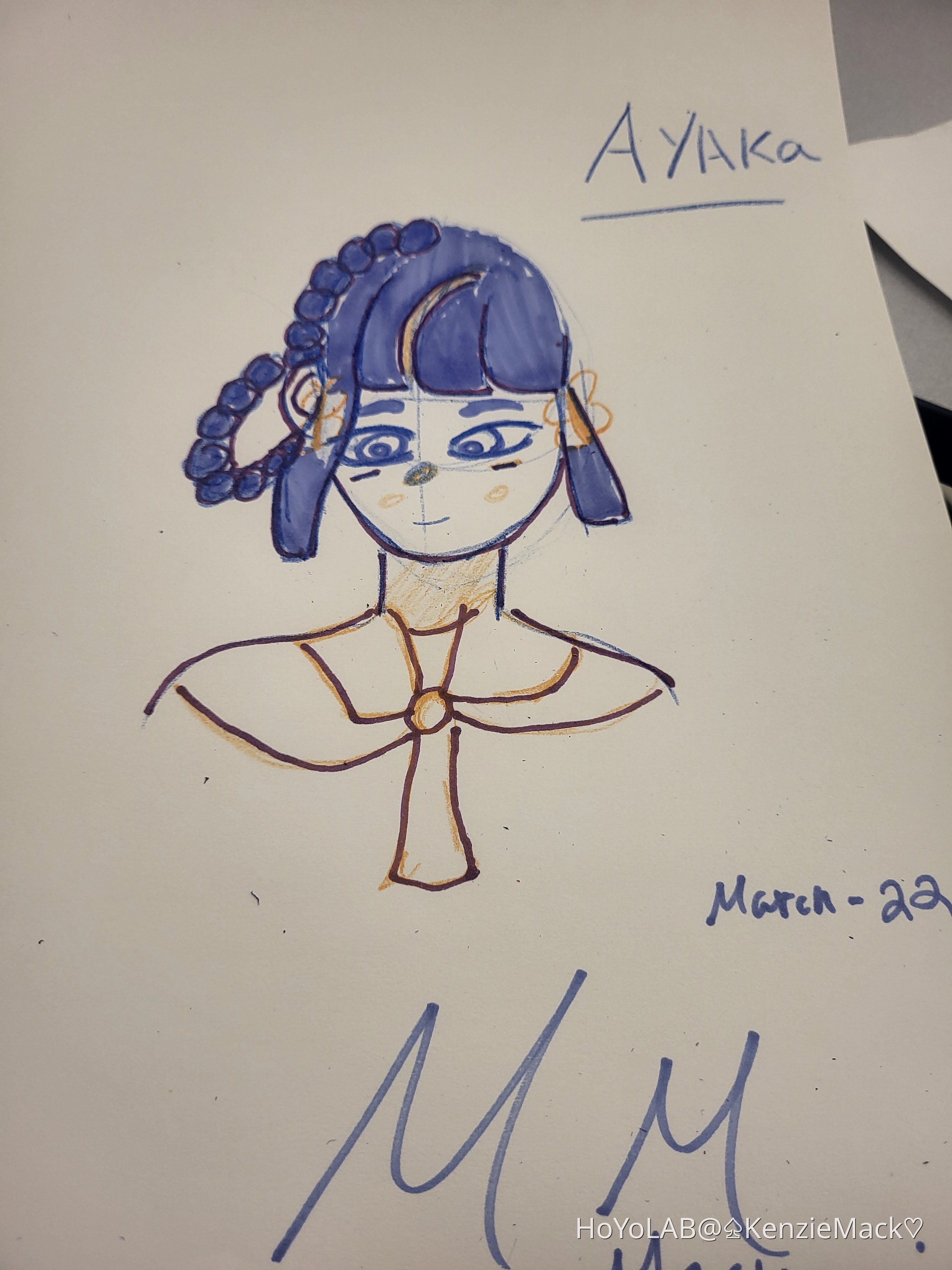 my drawing of ayaka my own mackenzie morton Genshin Impact | HoYoLAB