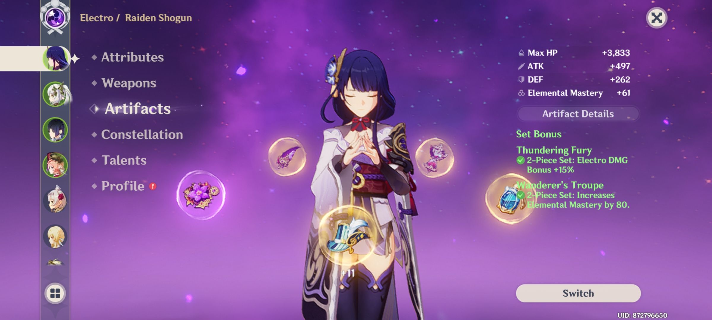 Rate My Raiden and Artifacts Genshin Impact | HoYoLAB