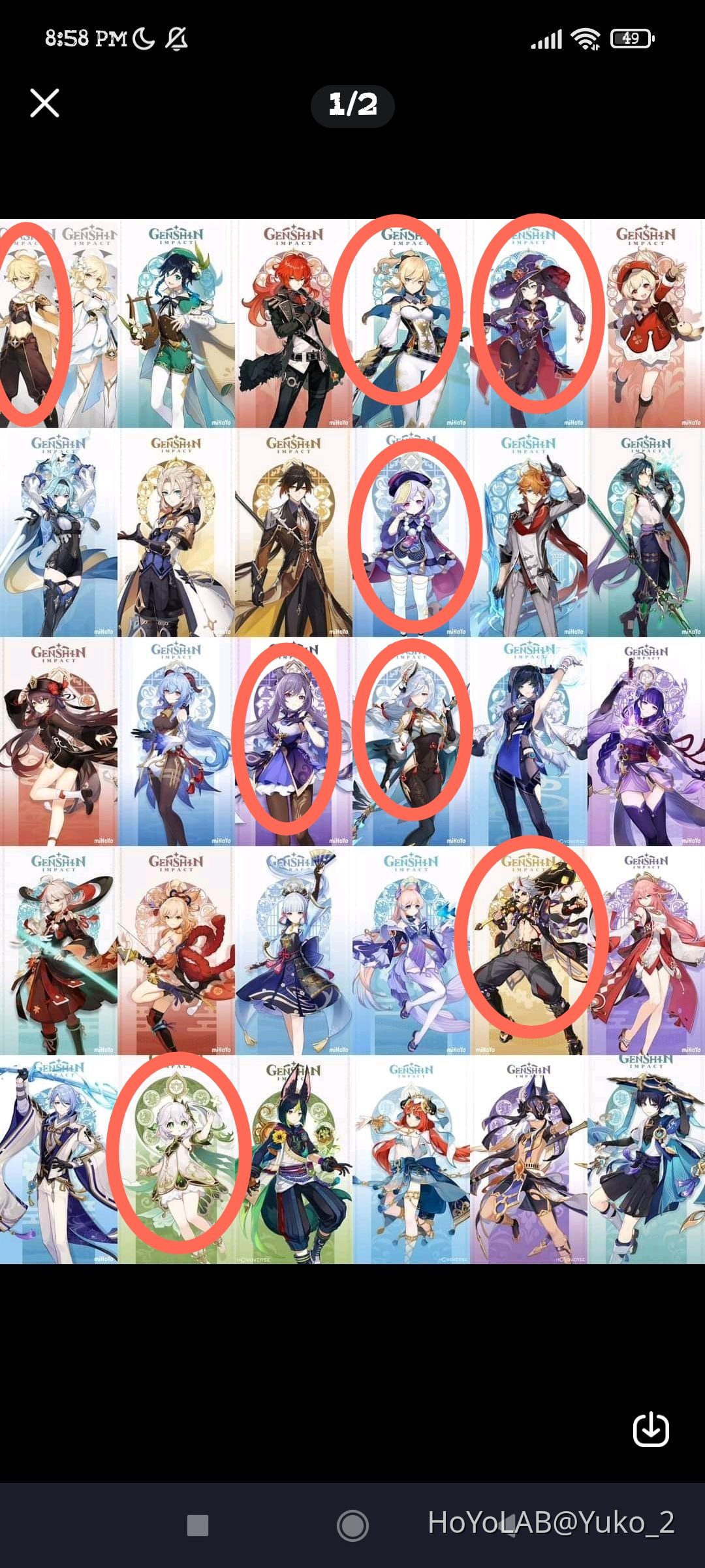 Cross out the characters you have Genshin Impact | HoYoLAB