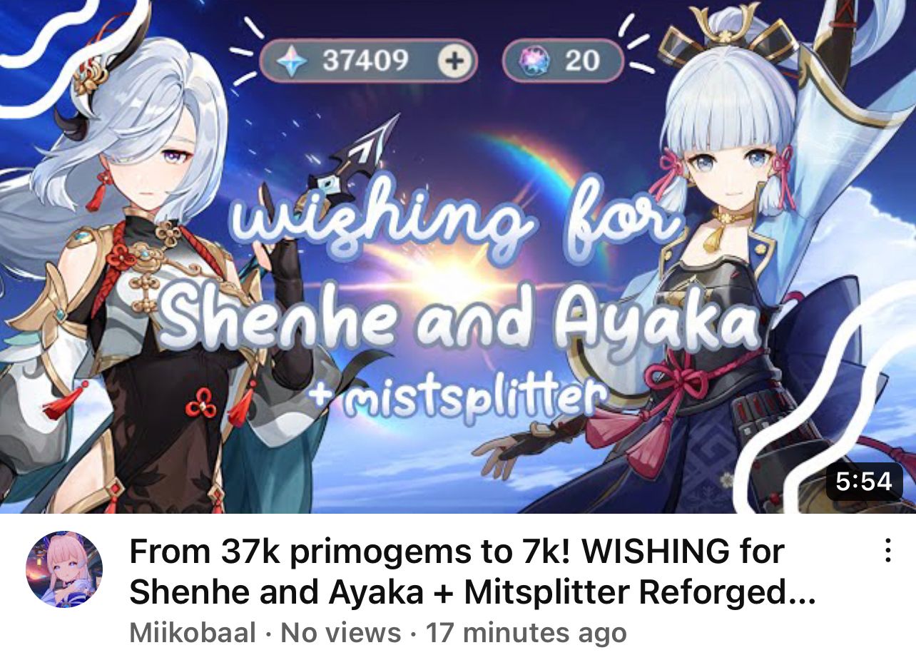 NEW YouTube Video Genshin Impact | HoYoLAB