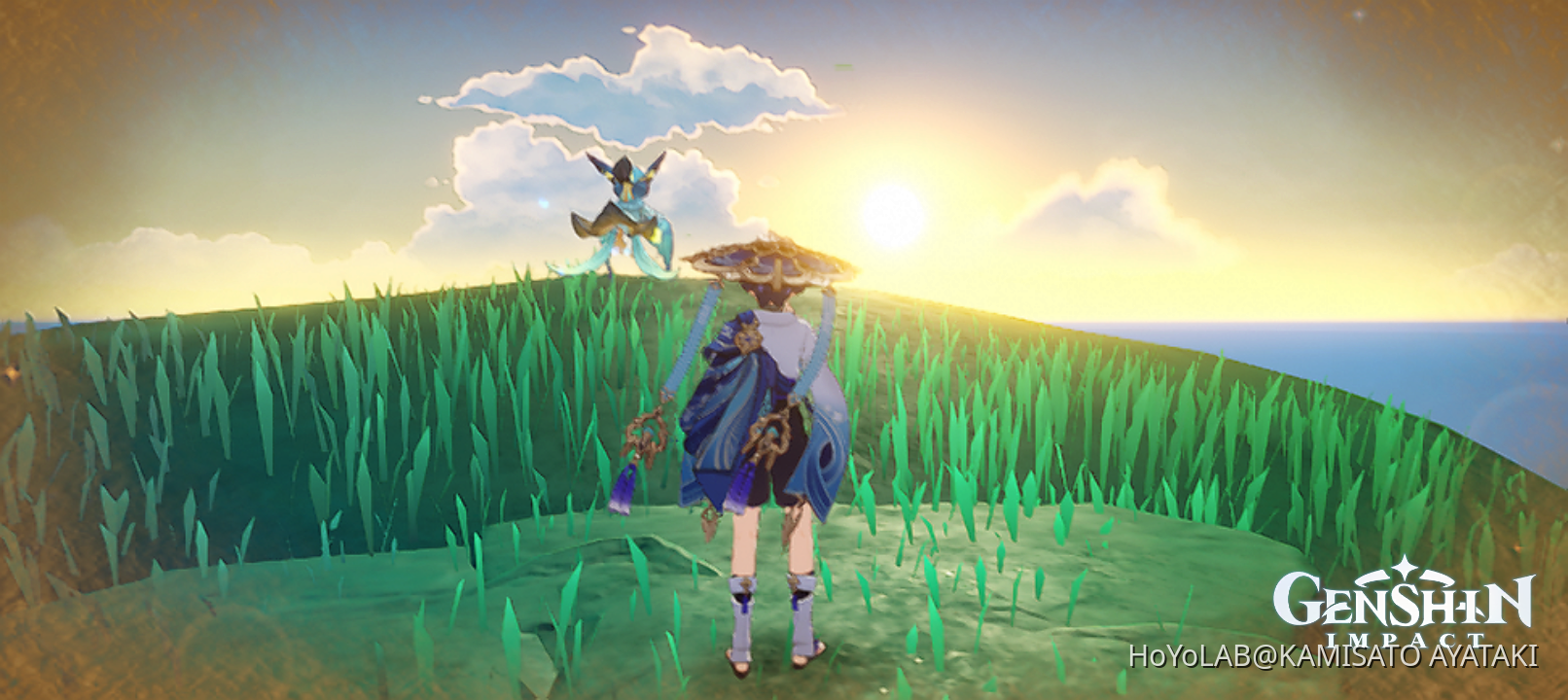 A Wanderer and the Sunrise Behind the Kamisato Family Mansion Genshin ...