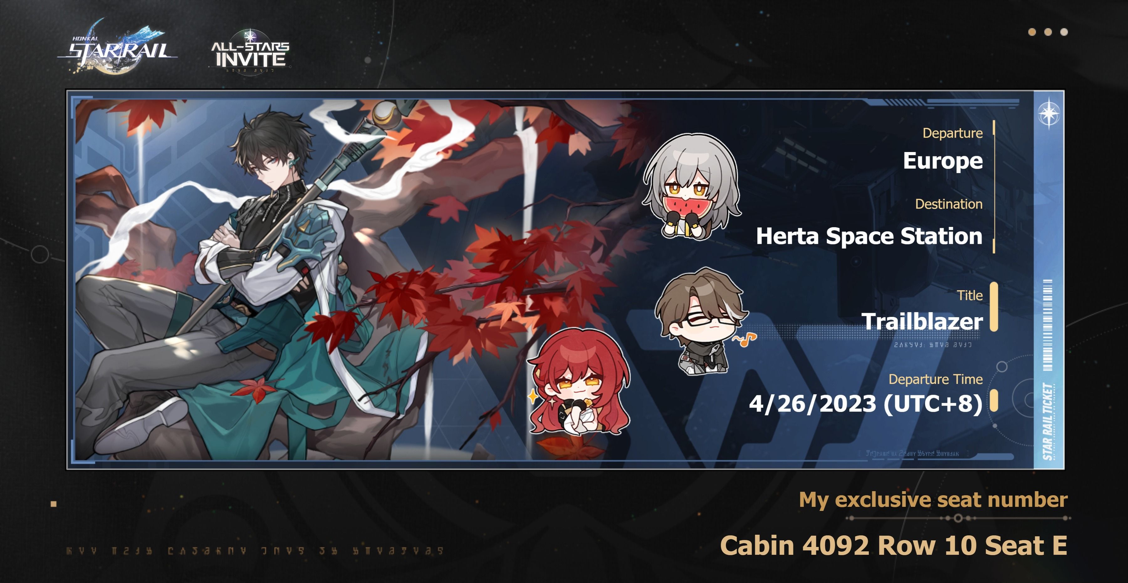 My HSR ticket! Honkai: Star Rail | HoYoLAB