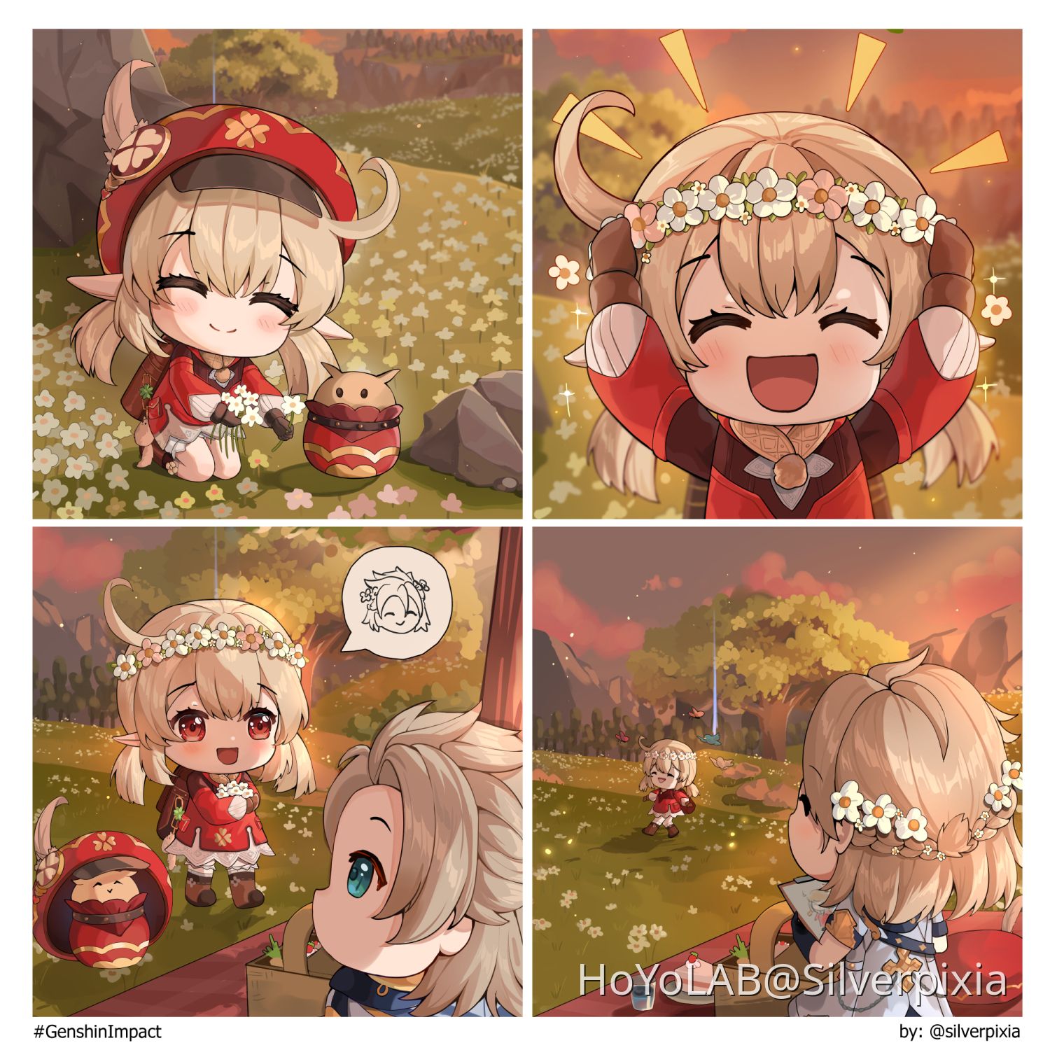 "Oh these flowers? I received them during my painting this evening ...