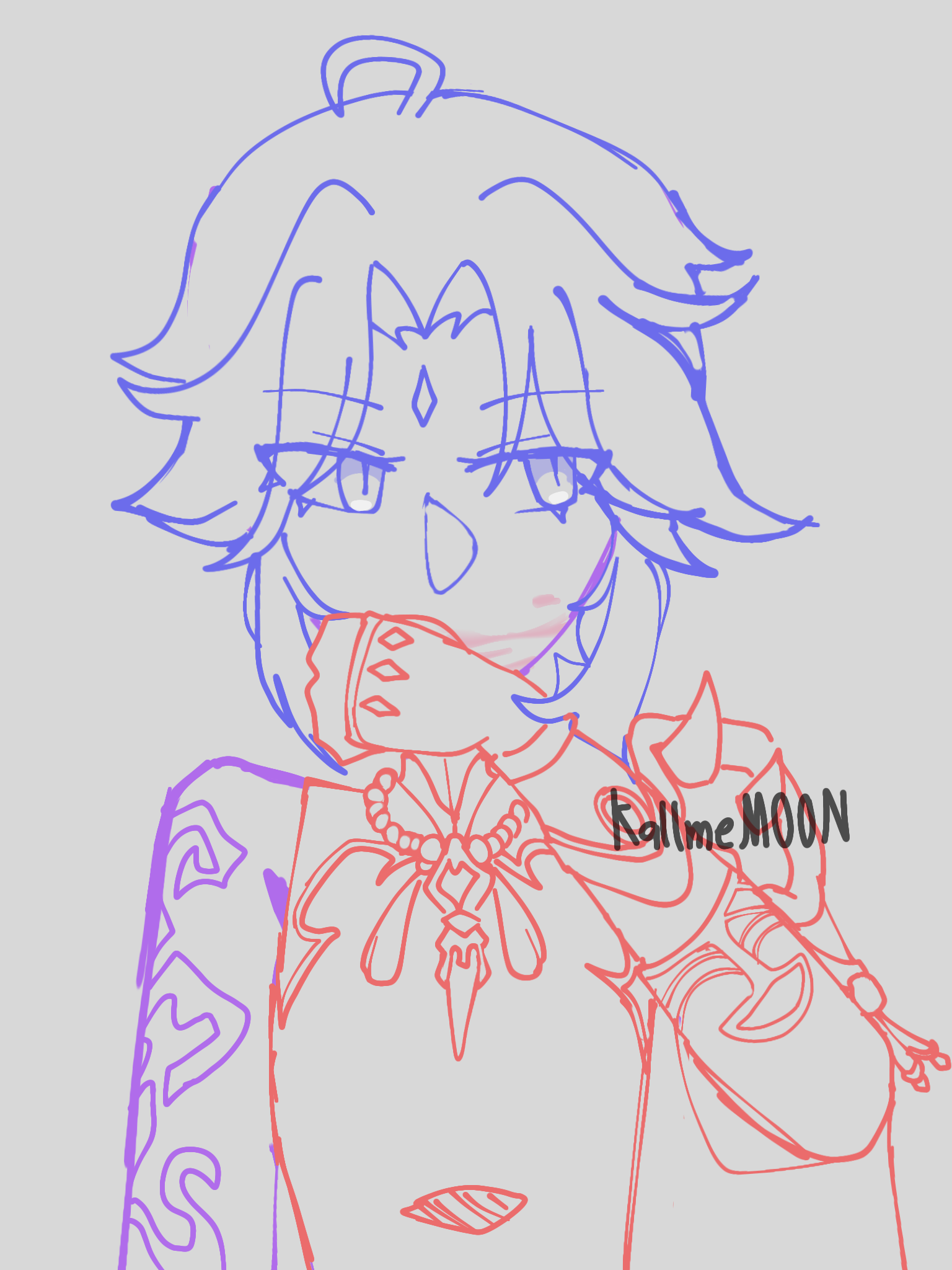 Xiao drawing wip Genshin Impact | HoYoLAB