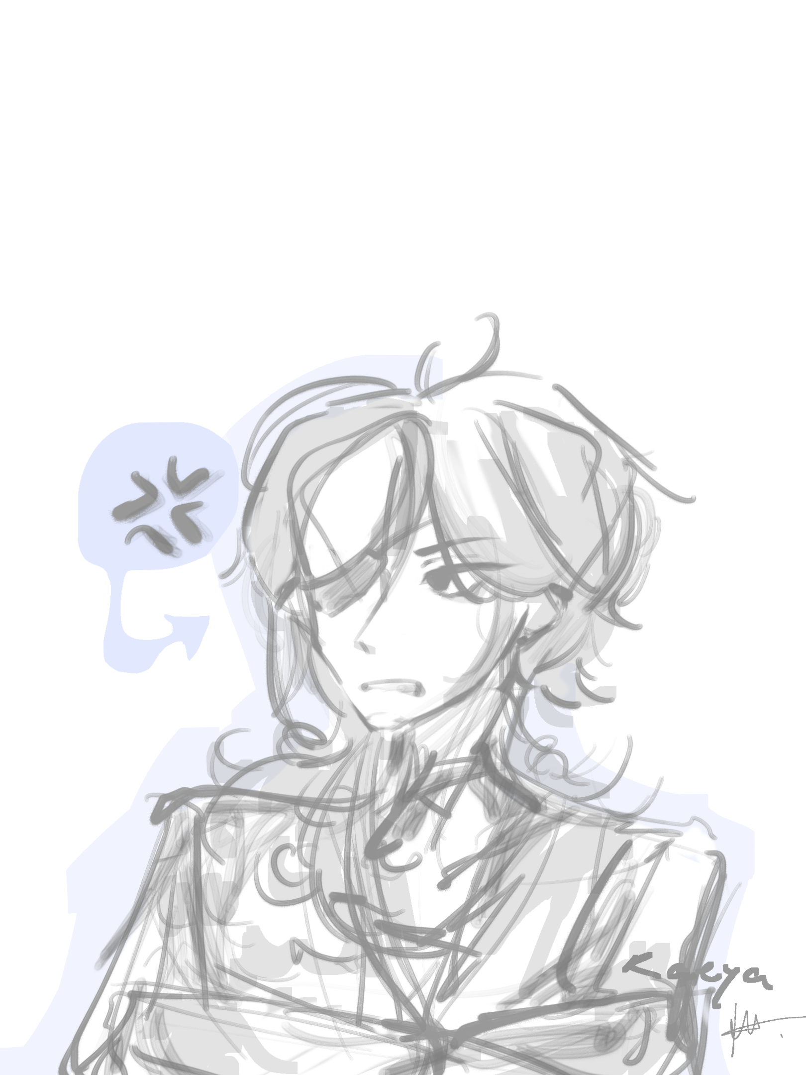 kaeya sketch . i’ll complete it later Genshin Impact | HoYoLAB