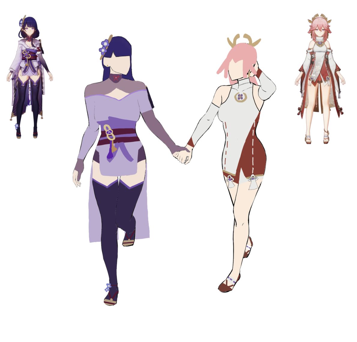 Raiden and Yae Genshin Impact | HoYoLAB